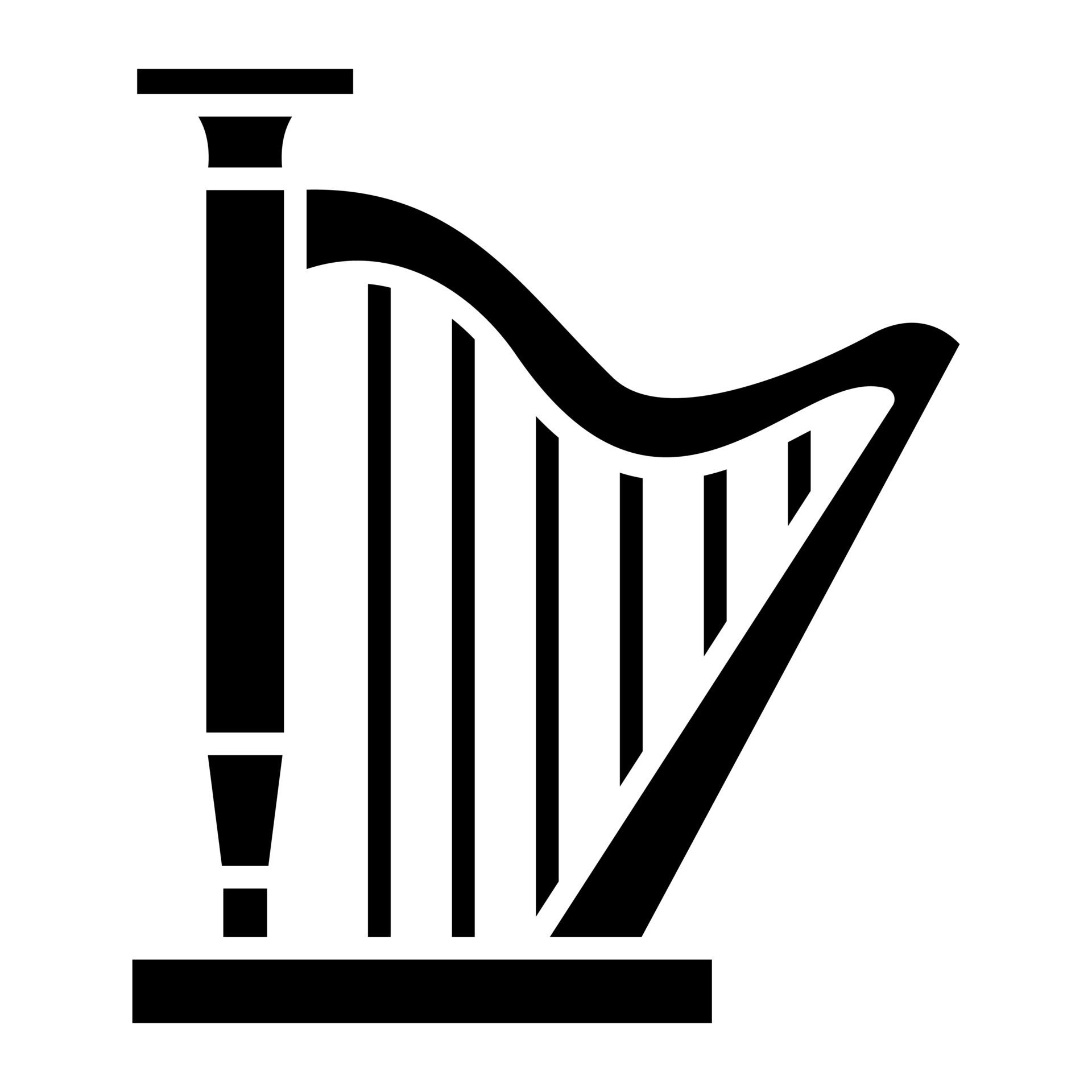 Harp vector icon 21708686 Vector Art at Vecteezy