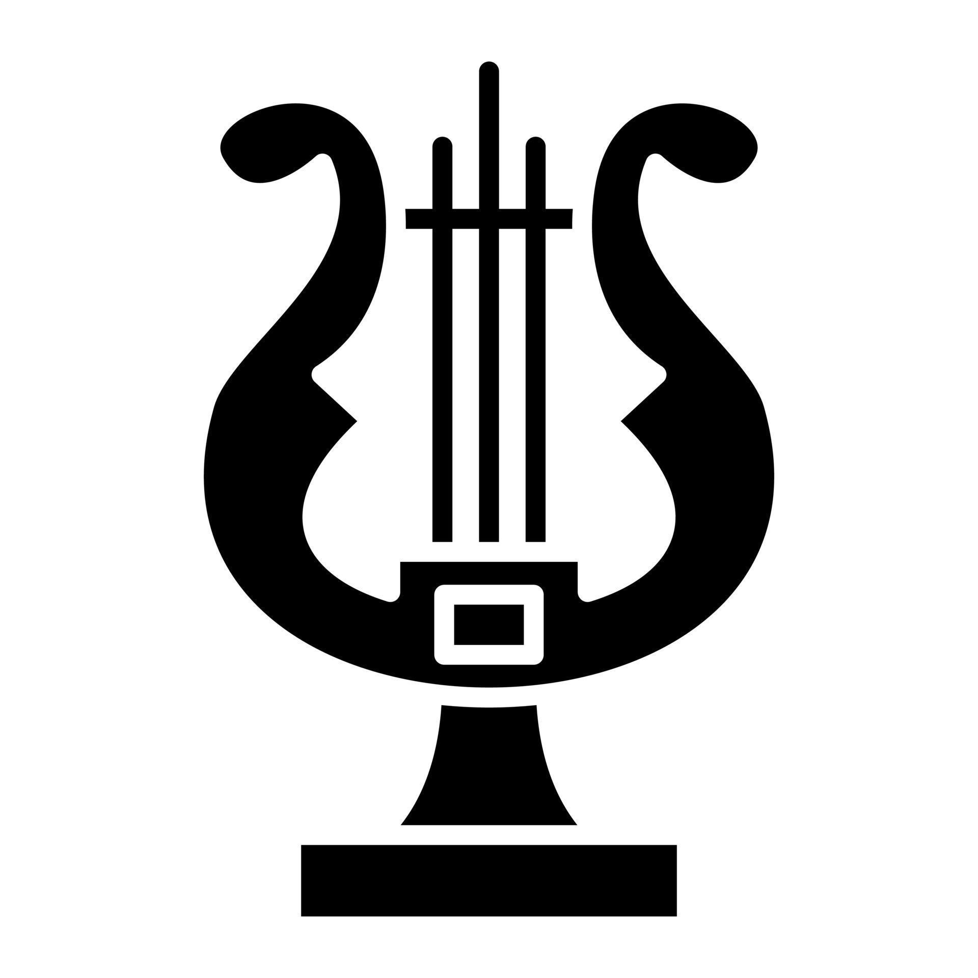 Lyre vector icon 21708798 Vector Art at Vecteezy