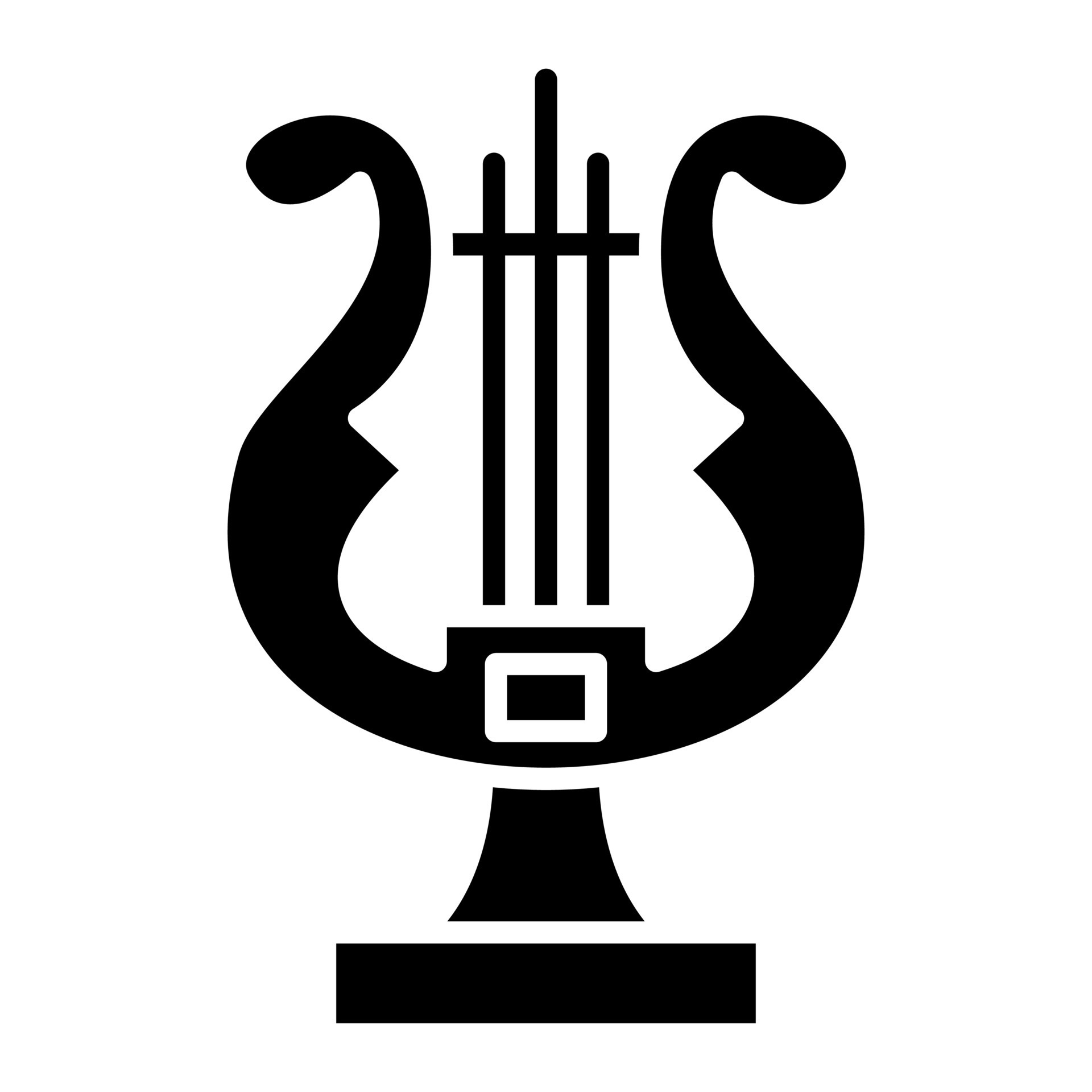 Lyre vector icon 21708798 Vector Art at Vecteezy