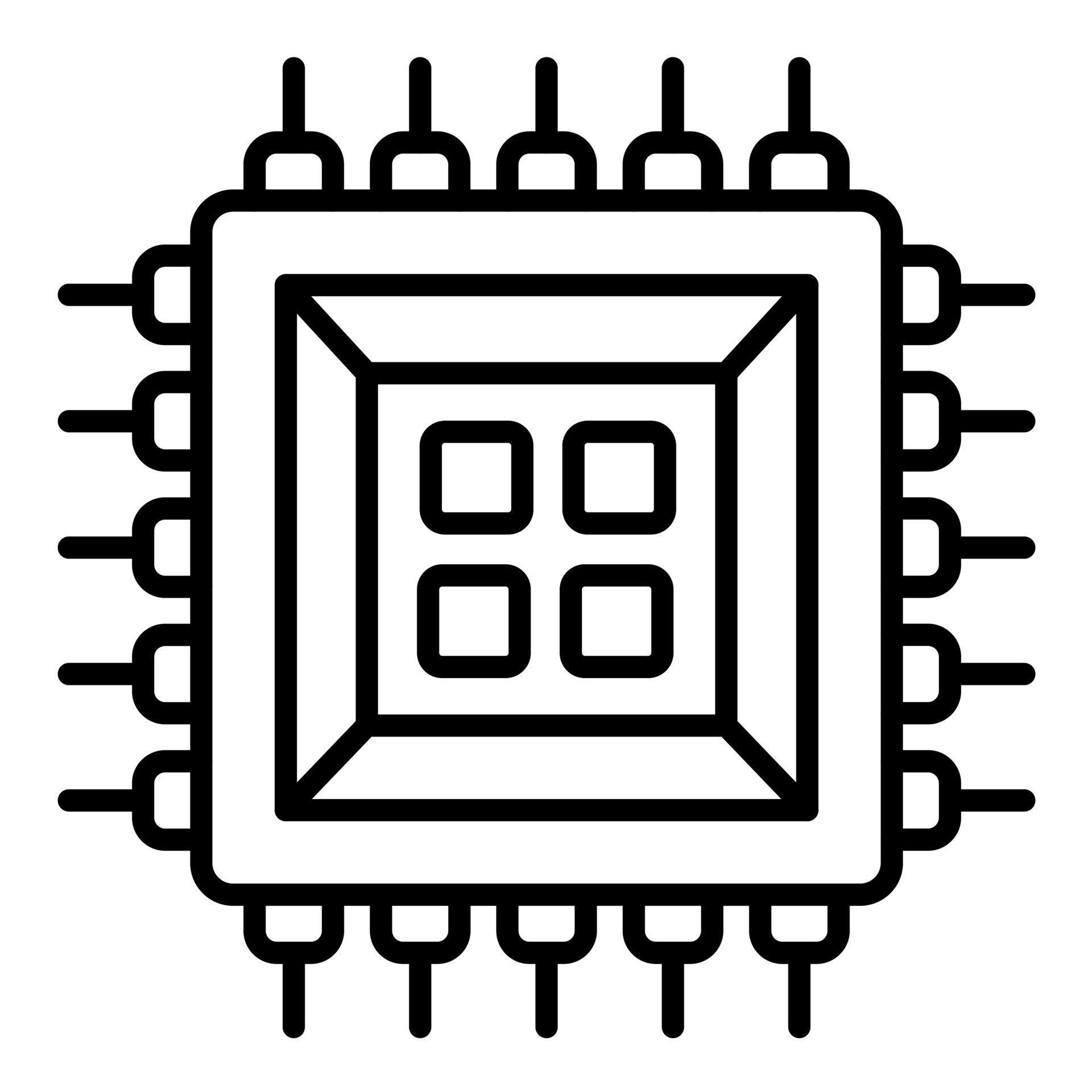 Processor vector icon 21709163 Vector Art at Vecteezy