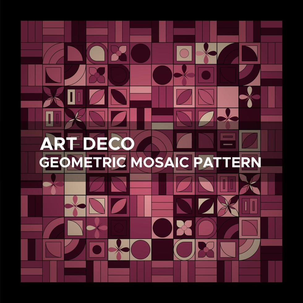 Art Deco Geometric Mosaic Pattern 21713748 Vector Art At Vecteezy