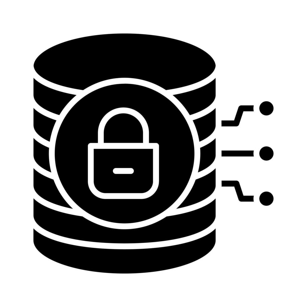 Database Lock vector icon 21714858 Vector Art at Vecteezy