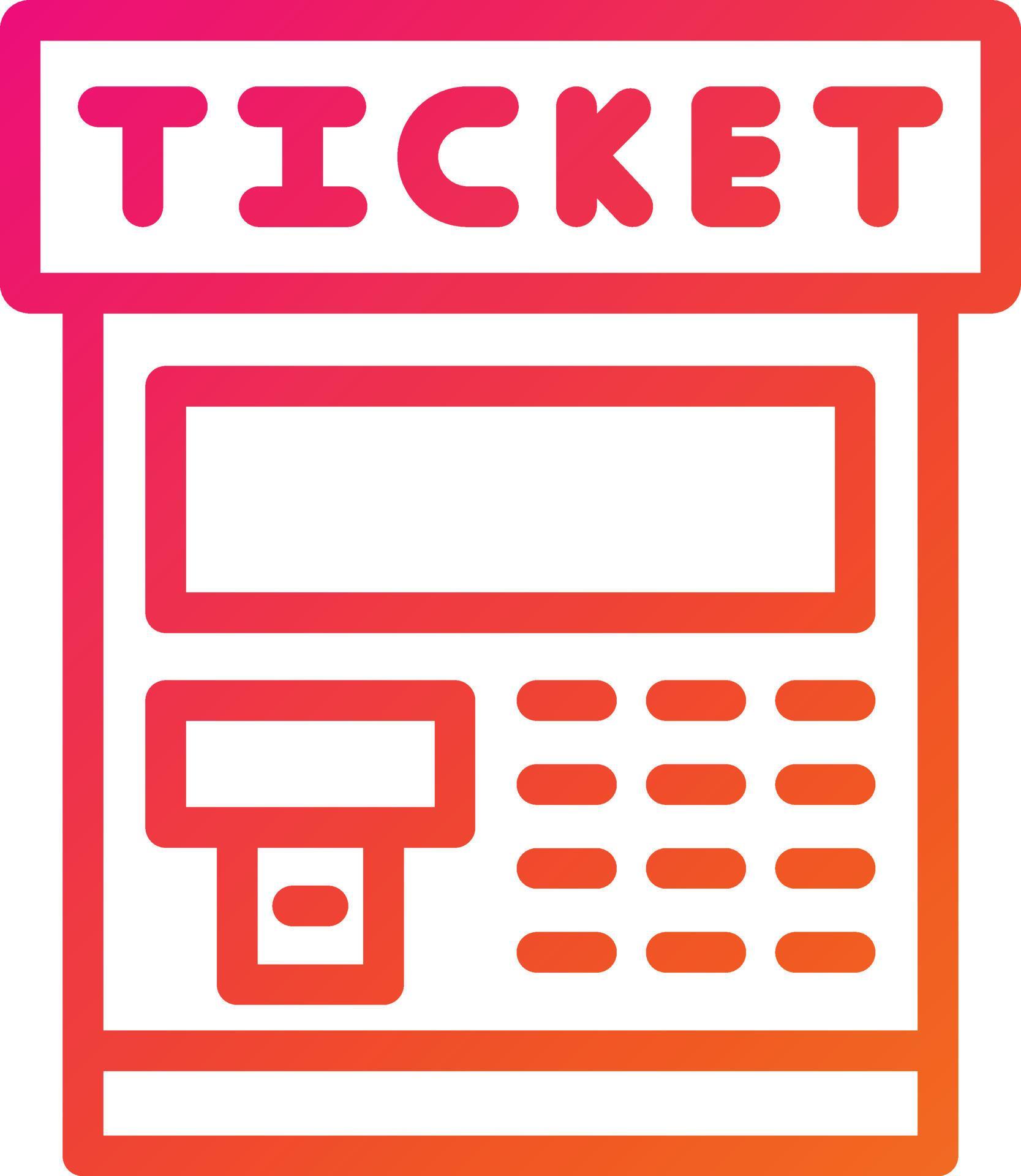 Ticket machine Vector Icon Design Illustration 21717660 Vector Art at ...