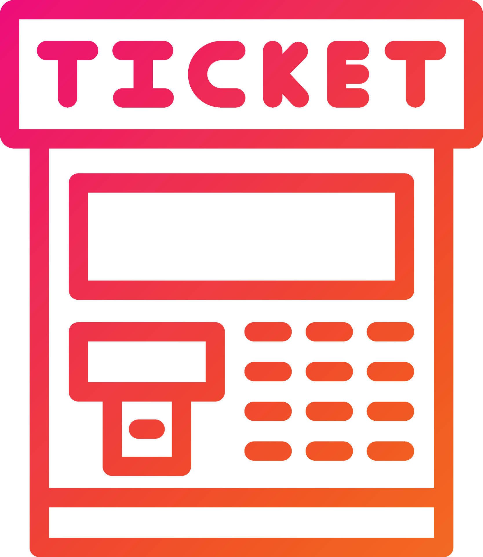 Ticket machine Vector Icon Design Illustration 21717660 Vector Art at ...