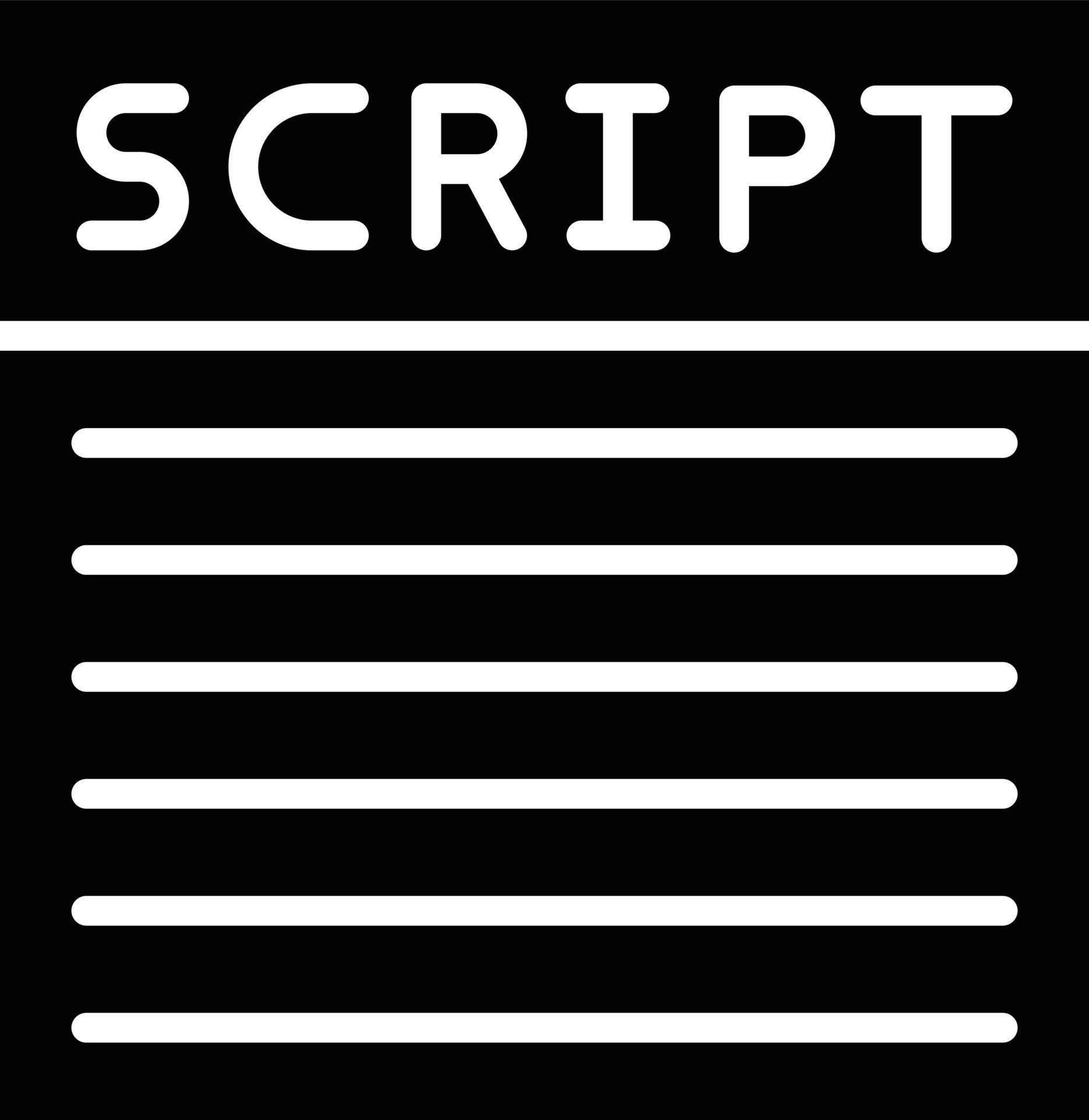 Script Vector Icon Design Illustration 21717833 Vector Art at Vecteezy