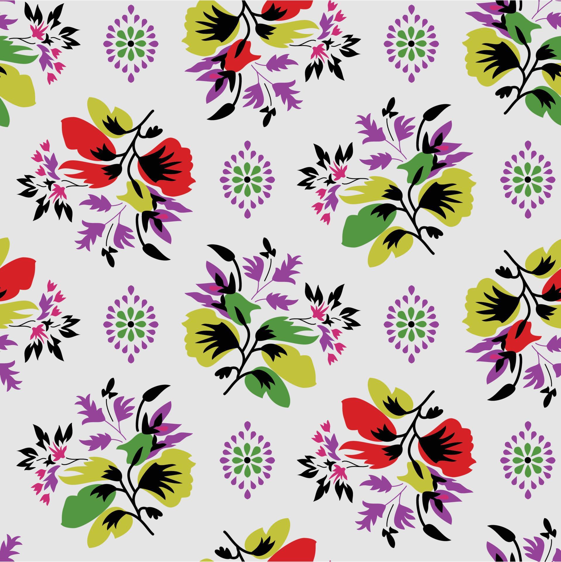 Vector illustration art. Beautiful seamless floral pattern background ...