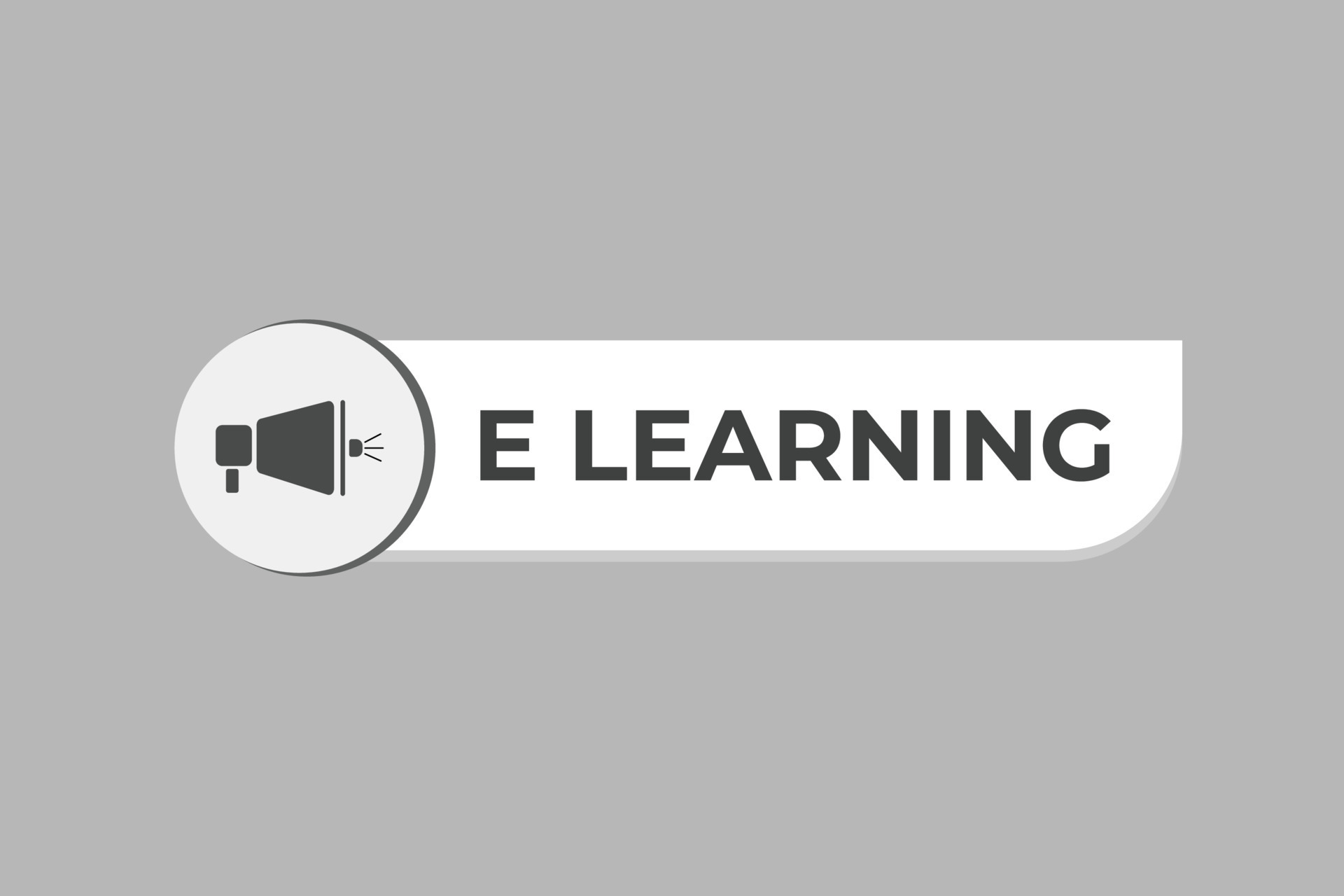 E Learning Button. Speech Bubble, Banner Label E Learning 21721205 ...