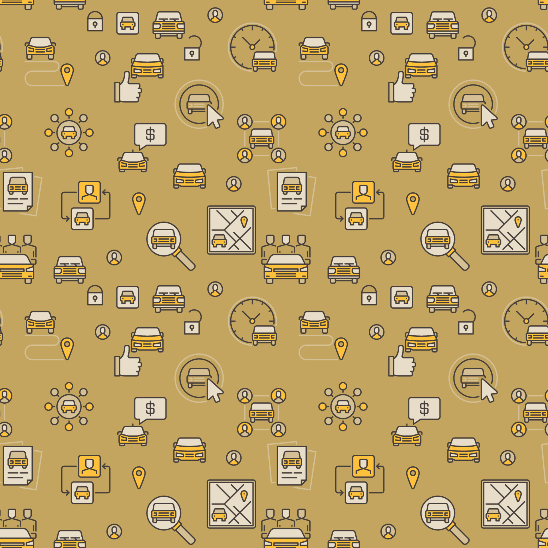 Carsharing Seamless Pattern Vector Carpooling Creative Background 21723504 Vector Art At Vecteezy