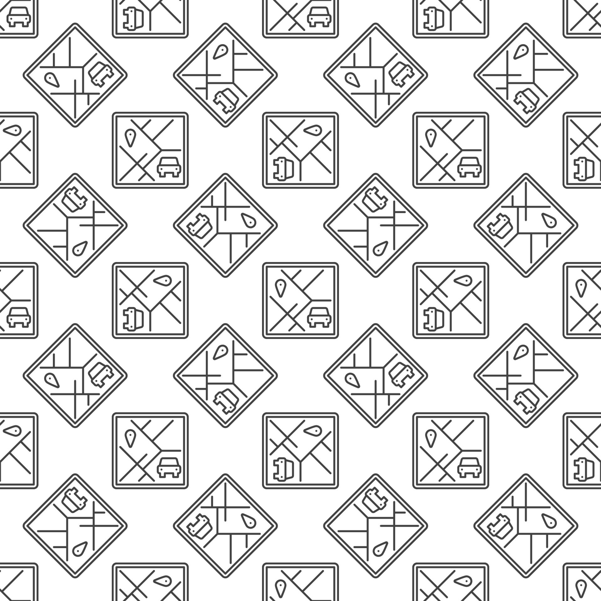 Car Sharing Map App Vector Concept Line Seamless Pattern 21723611 Vector Art At Vecteezy