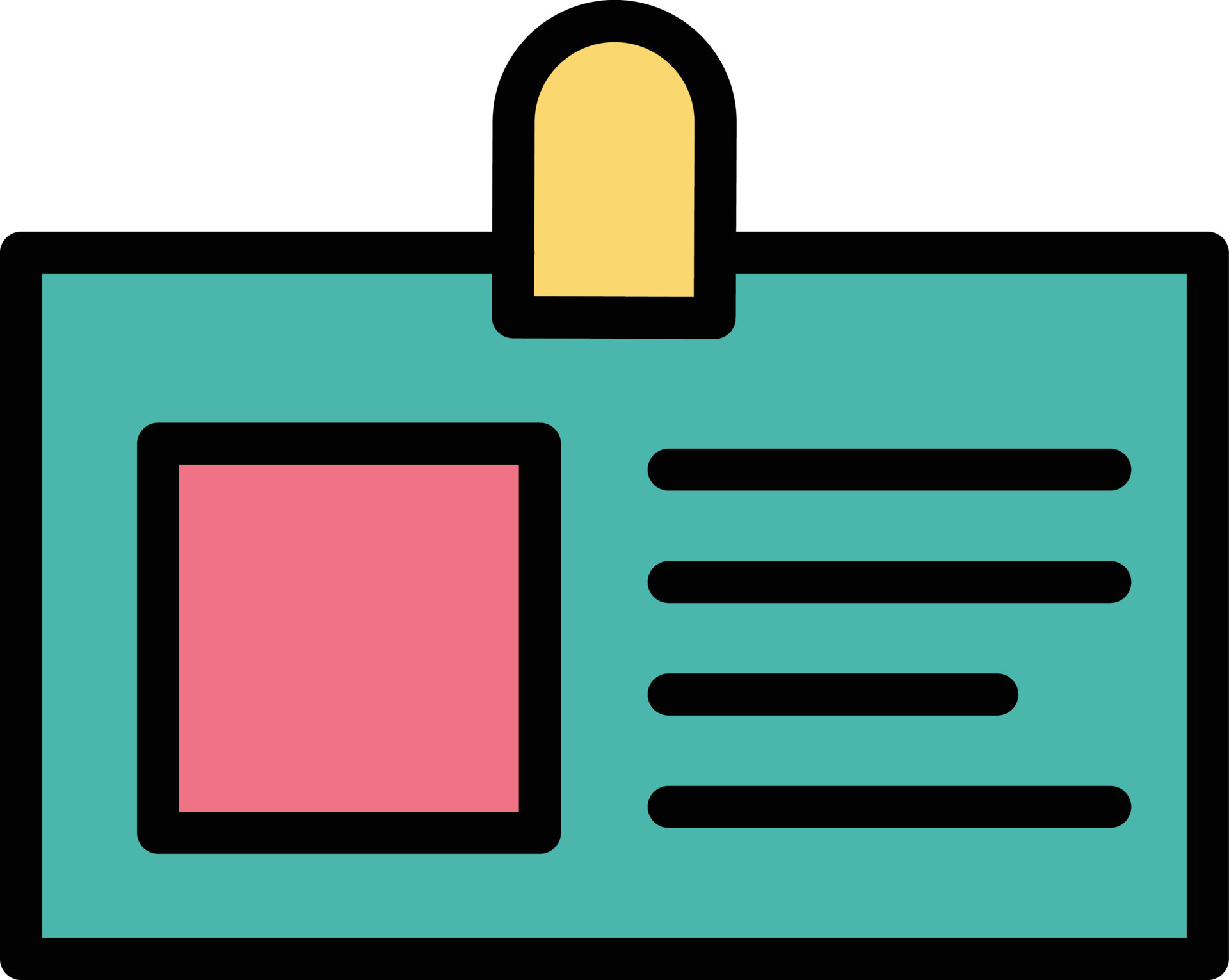 Id card Vector Icon Design Illustration 21723664 Vector Art at Vecteezy