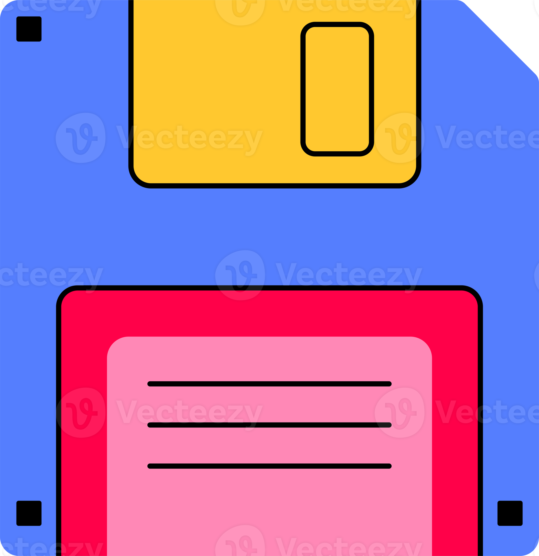 Classic Retro 80s 90s Elements In Modern Style Flat Line Art Style Hand Drawn Png Illustration