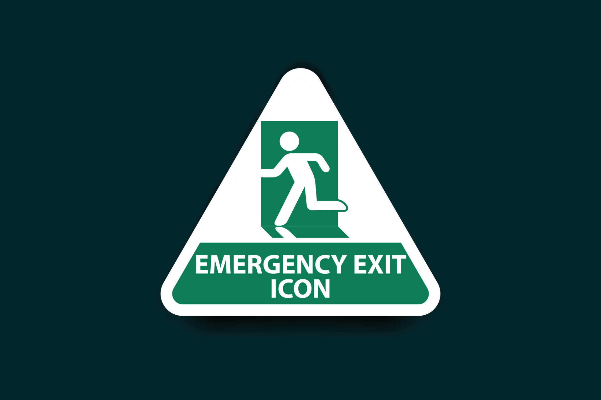 Emergency Exit Icon And Green Color Design 21730172 Vector Art At Vecteezy