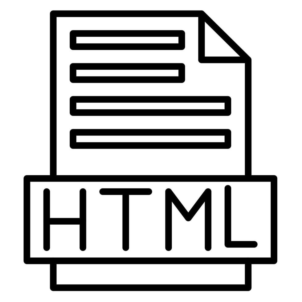 HTML File vector icon 21731312 Vector Art at Vecteezy