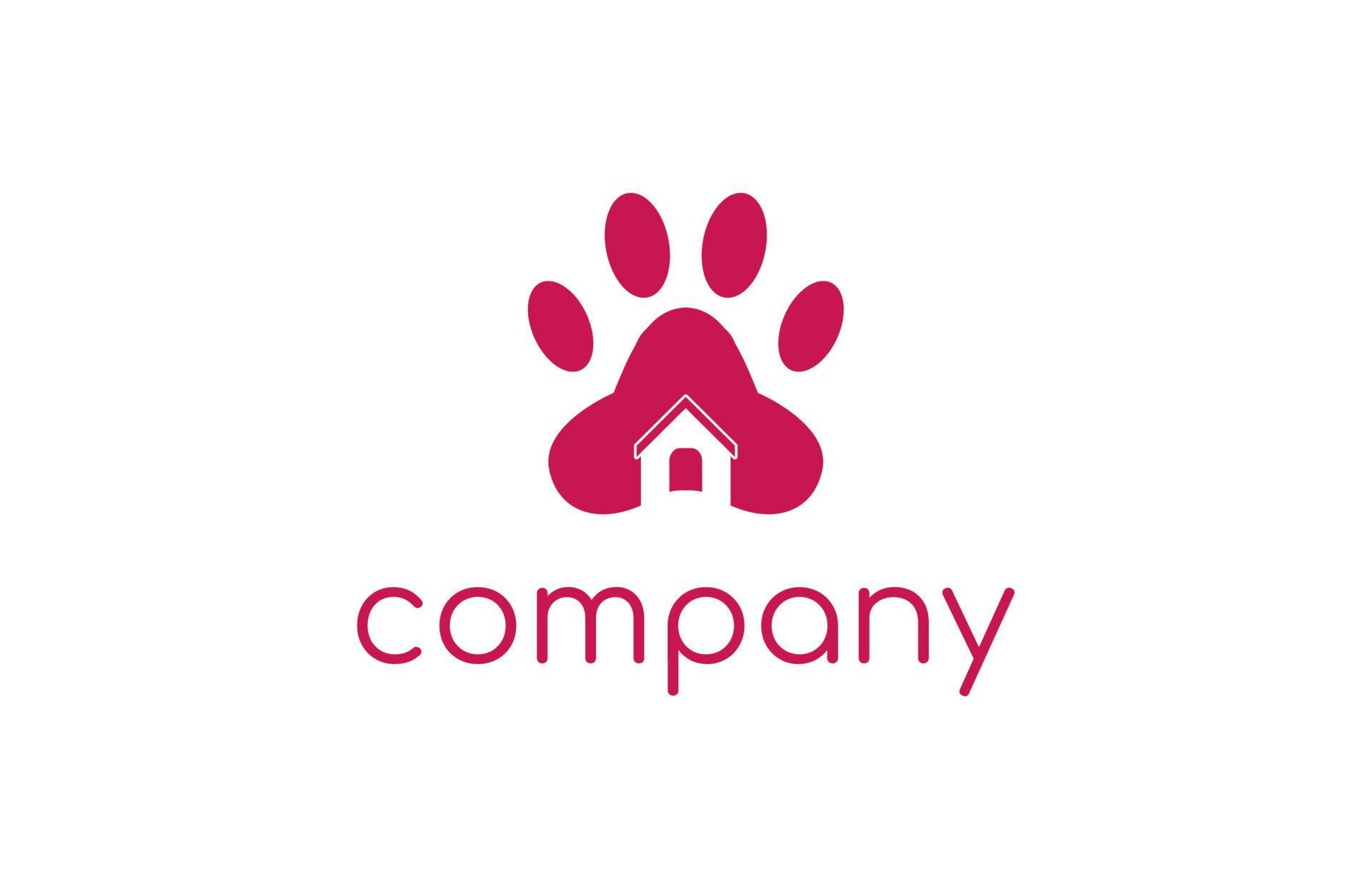 cat house logo. with color of pink . nice logo vector for pet shop ...