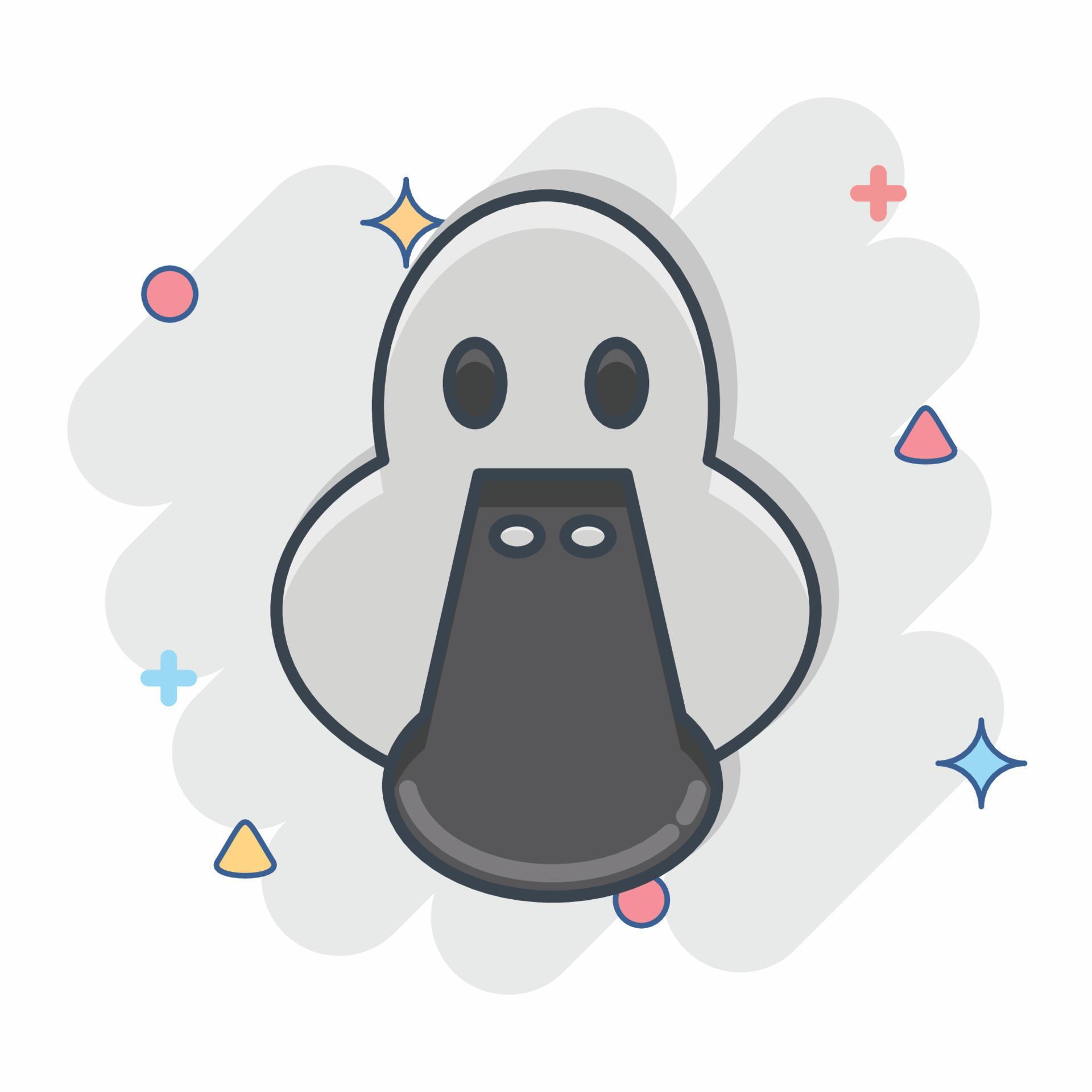 Icon Duck. related to Animal Head symbol. simple design editable ...