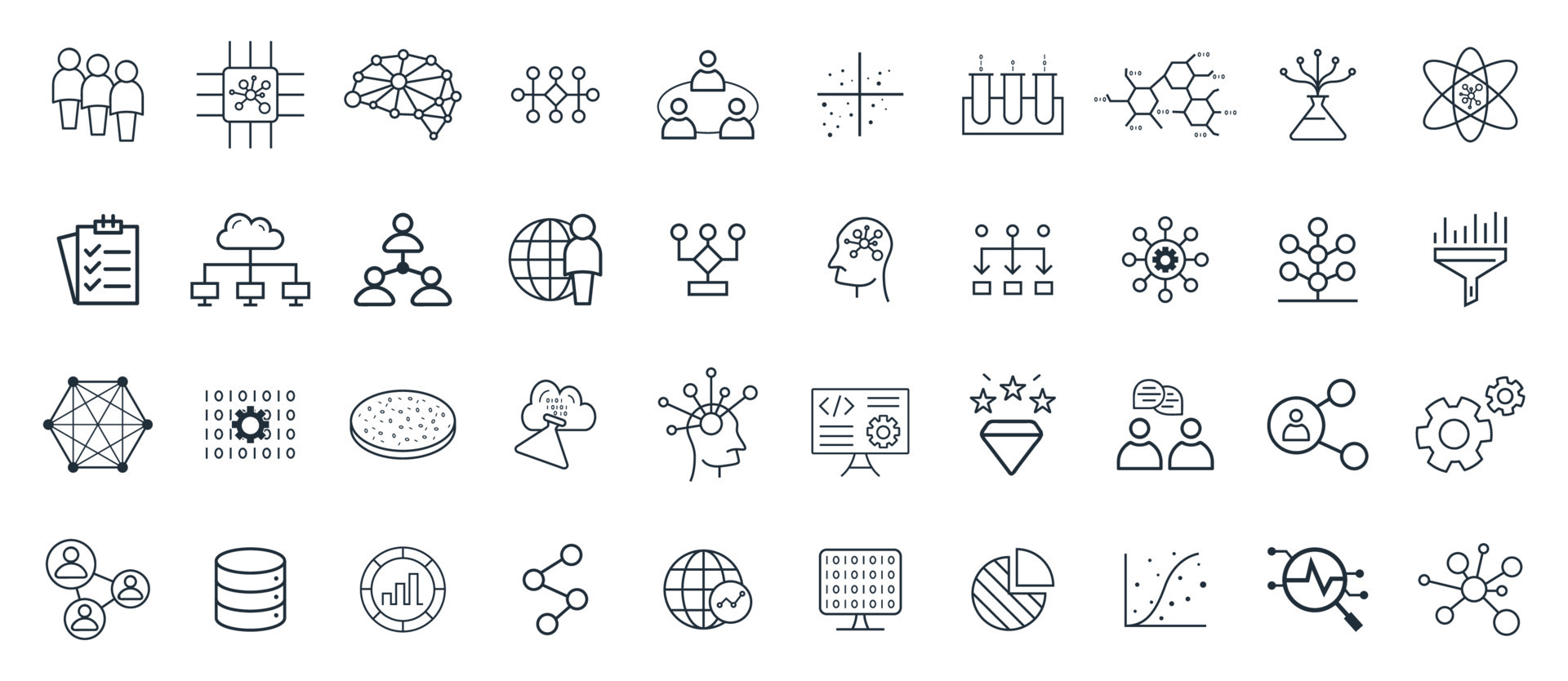 Big Data analysis, data engineering, and data science technology vector ...