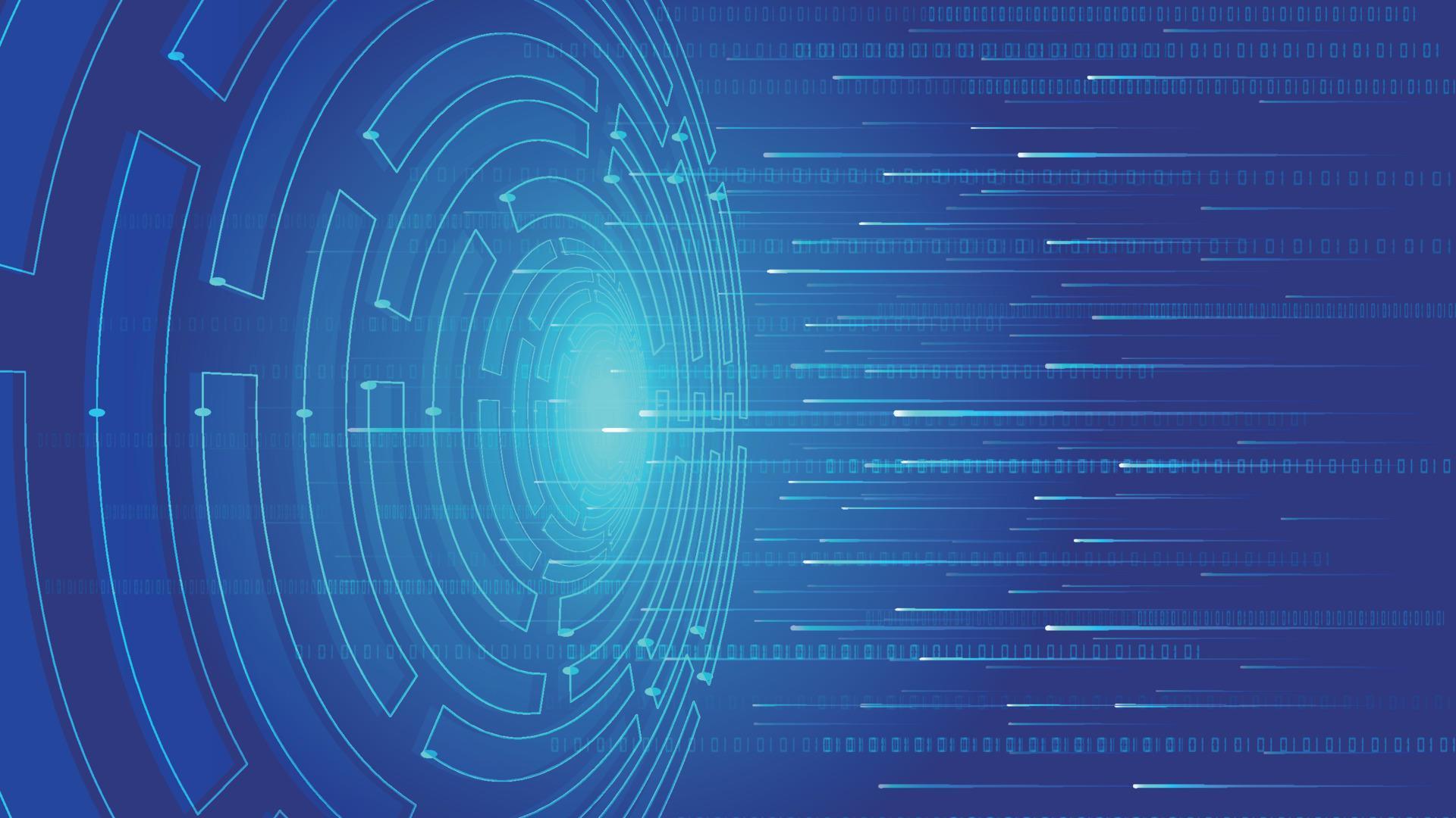 Tech Turntable transmits 01 data with Ray, Internet big data vector ...