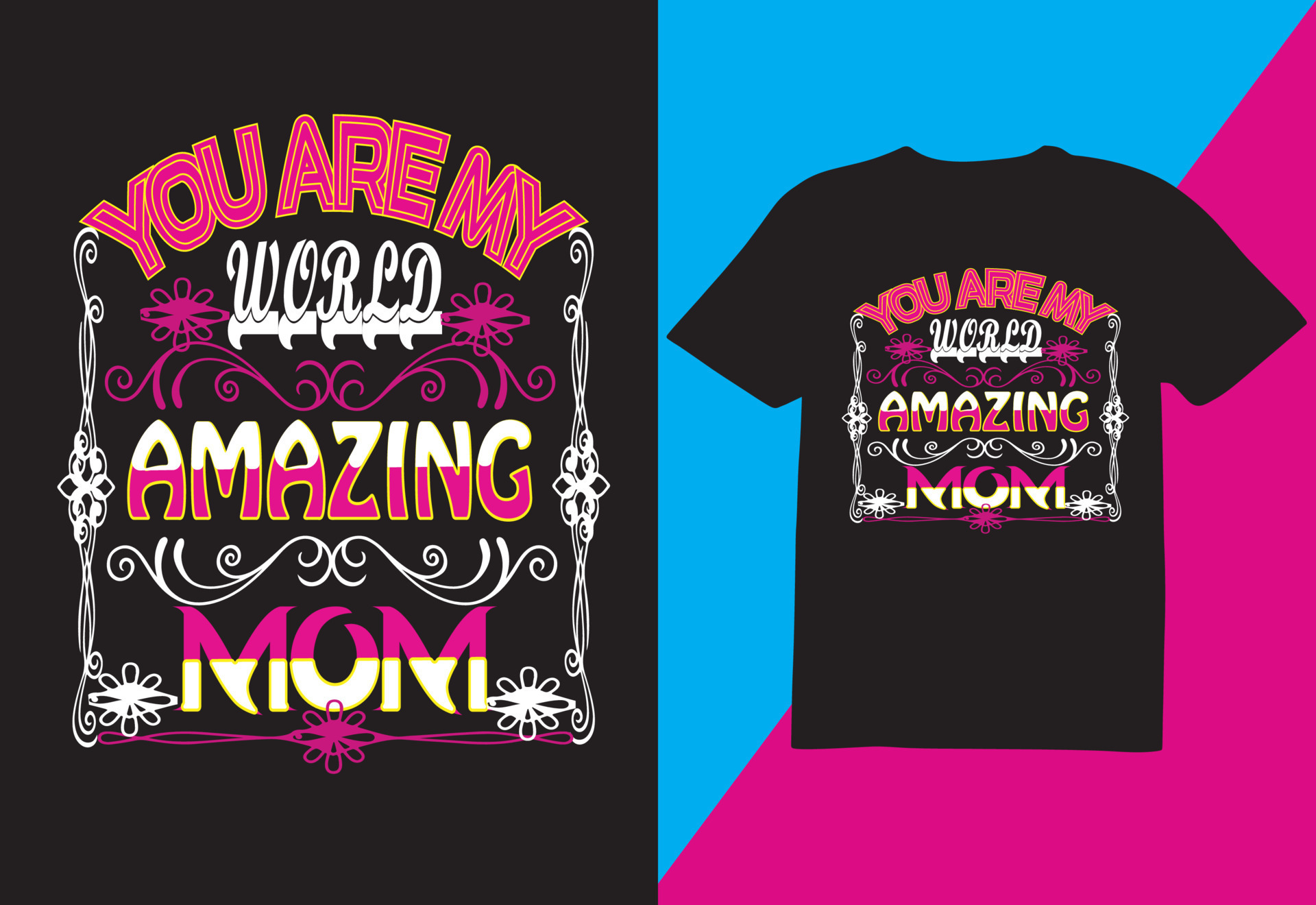 Mother , Day, T-shirt, Design, for Print Ready 21737378 Vector Art at Vecteezy