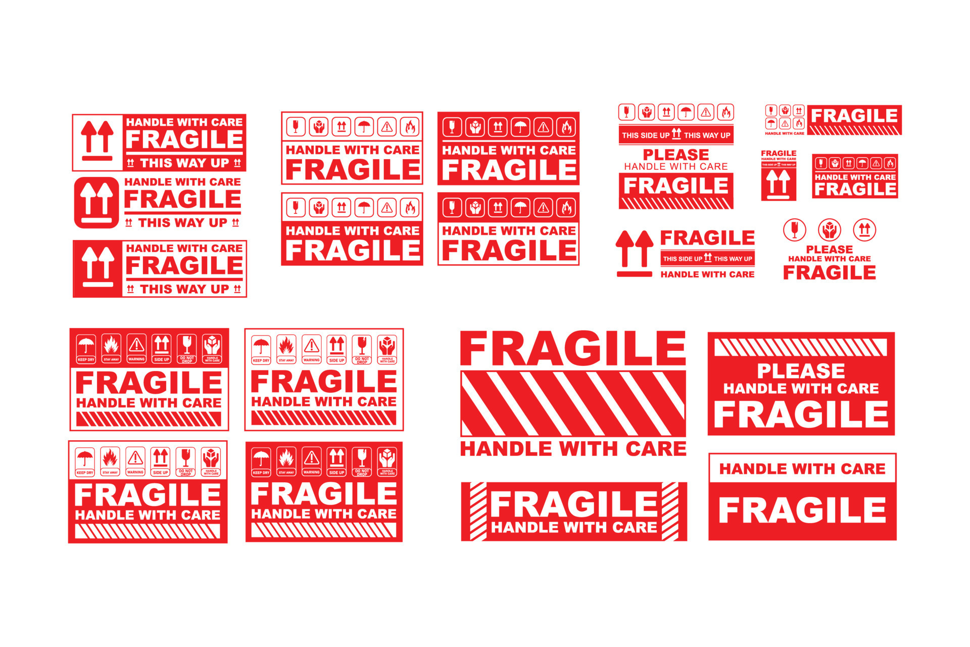 Fragile Sticker Vector Design 21737557 Vector Art At Vecteezy