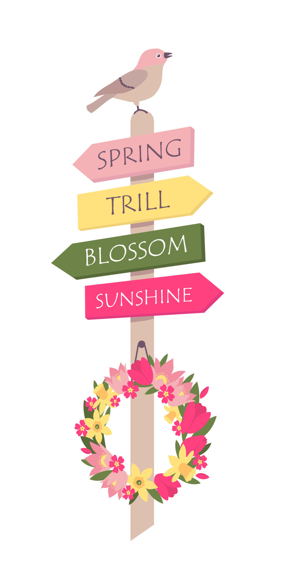 SPRING POINTER FLOWERS 21738116 Vector Art at Vecteezy