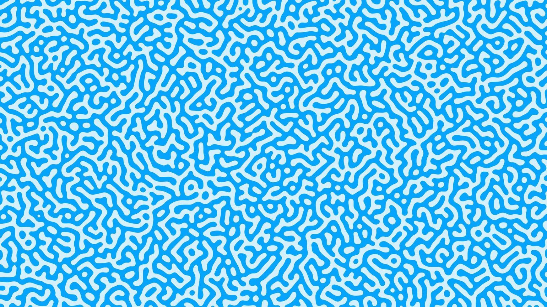 Blue Turing Reaction Background Abstract Diffusion Pattern With Chaotic Shapes Vector