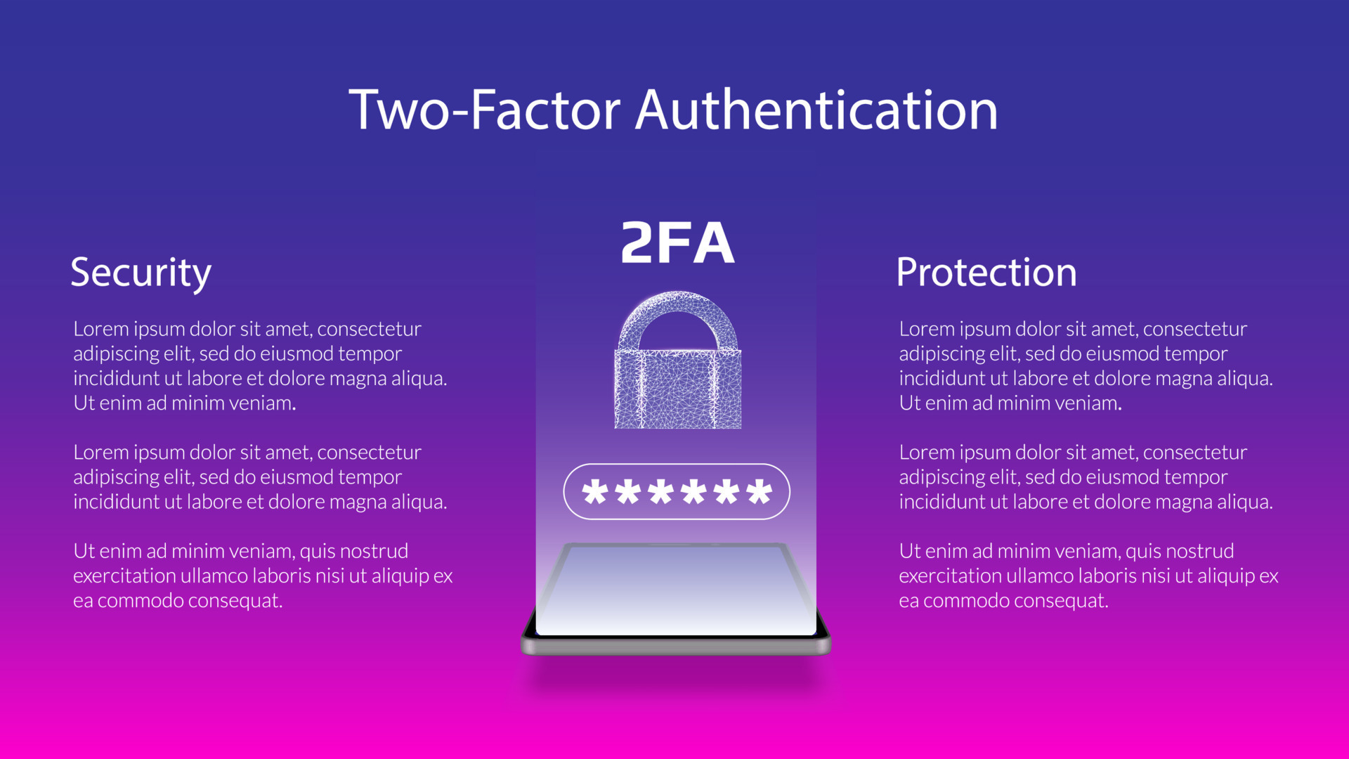 Banner For 2fa Two Factor Authentication With Smartphone And Padlock Protecting Your Money