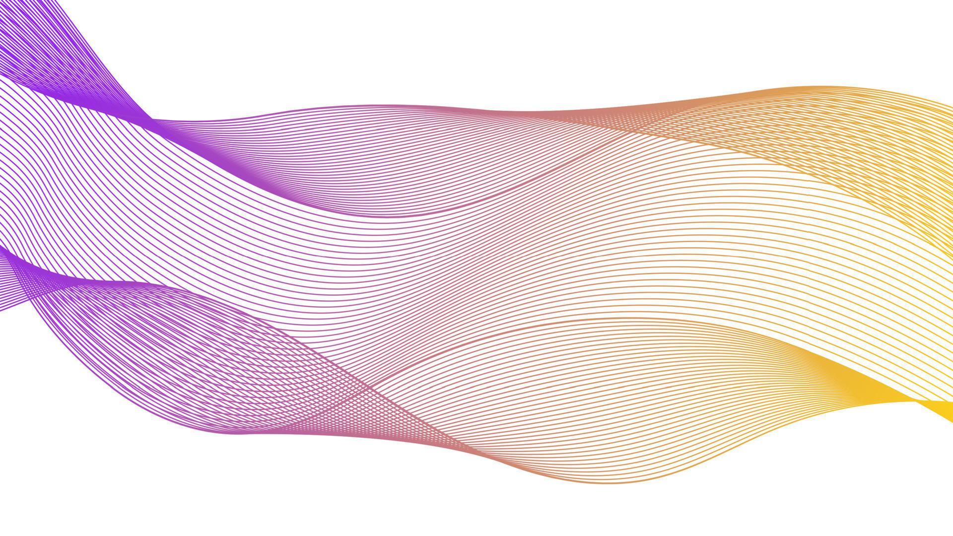 Abstract Backdrop With Colorful Wave Gradient Lines On White Background