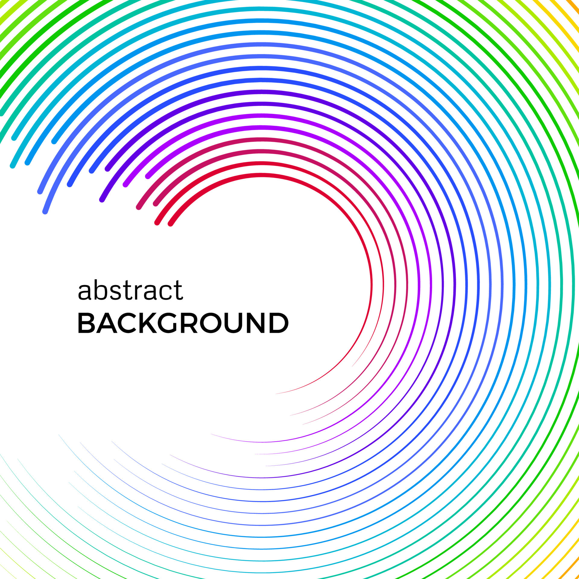 Abstract Background With Bright Rainbow Colorful Lines Colored Circles