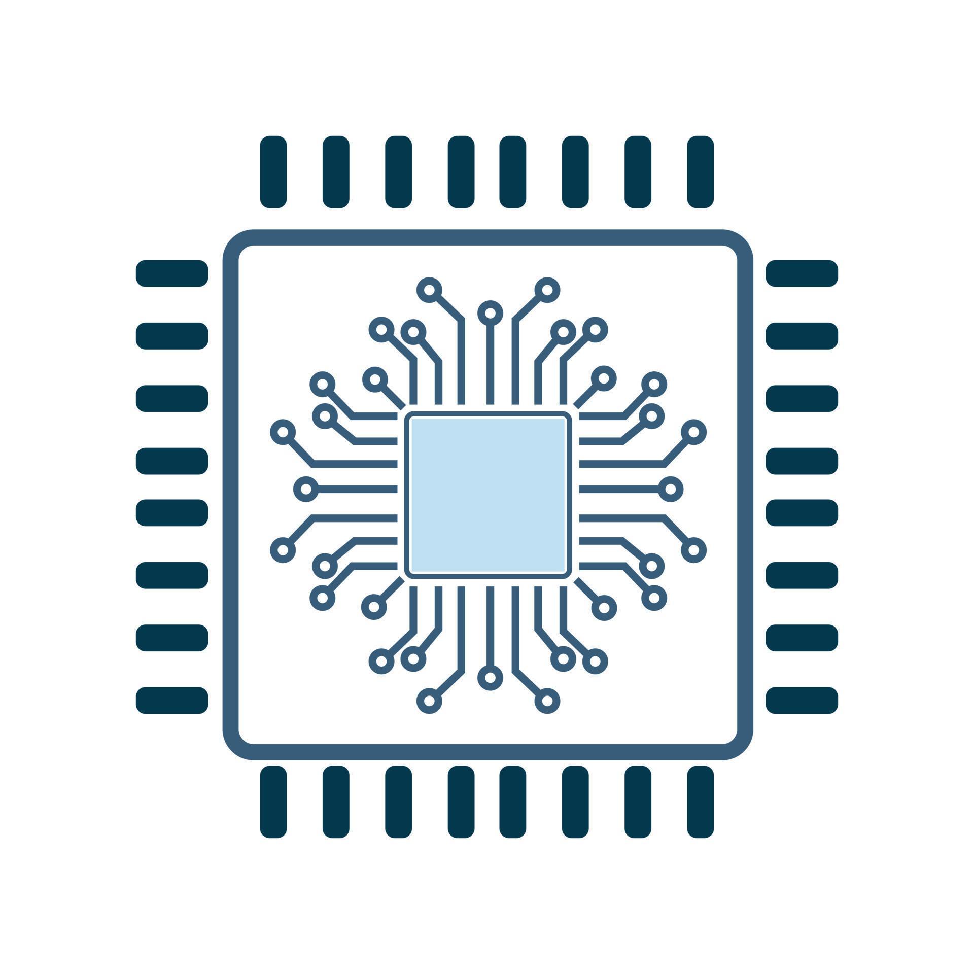 artificial intelligence, AI icon set Robotic brain on top view icon ...