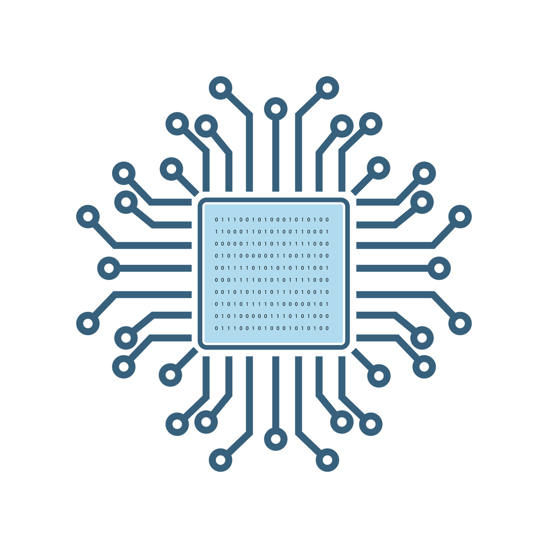 Artificial Intelligence Circuit System In Lines Style Ai Circuit Line Icons Modern Ai Smart