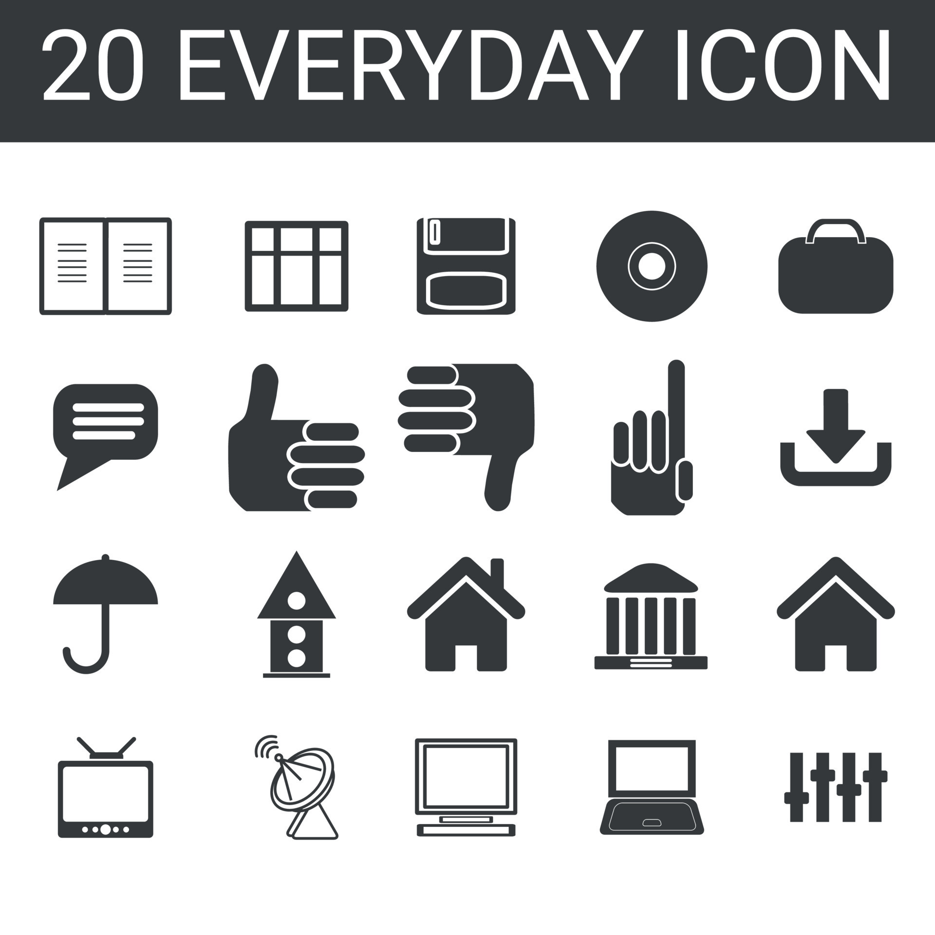 collection of frequently used essential icons. Suitable for design ... collection of frequently used essential icons. Suitable for design ...