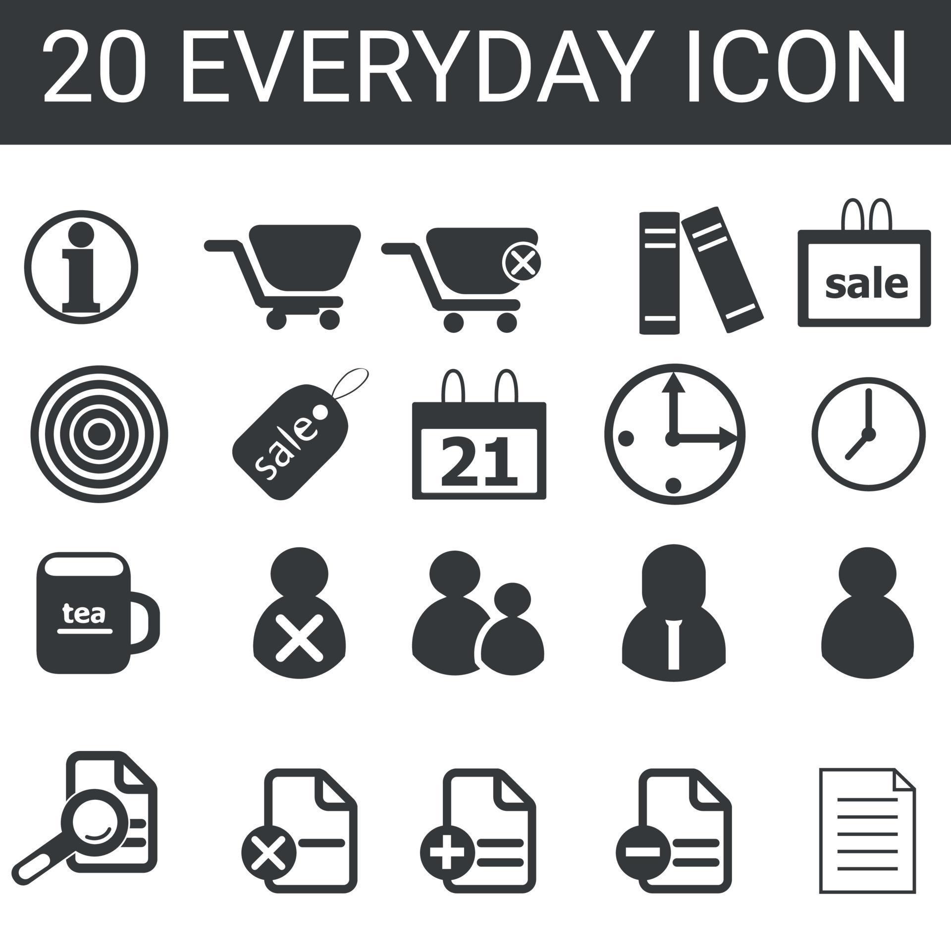 collection of frequently used essential icons. Suitable for design ... collection of frequently used essential icons. Suitable for design ...