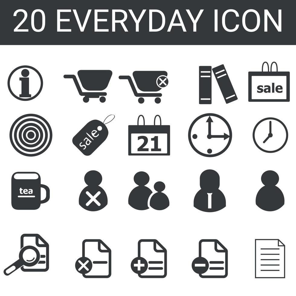 collection of frequently used essential icons. Suitable for design ...