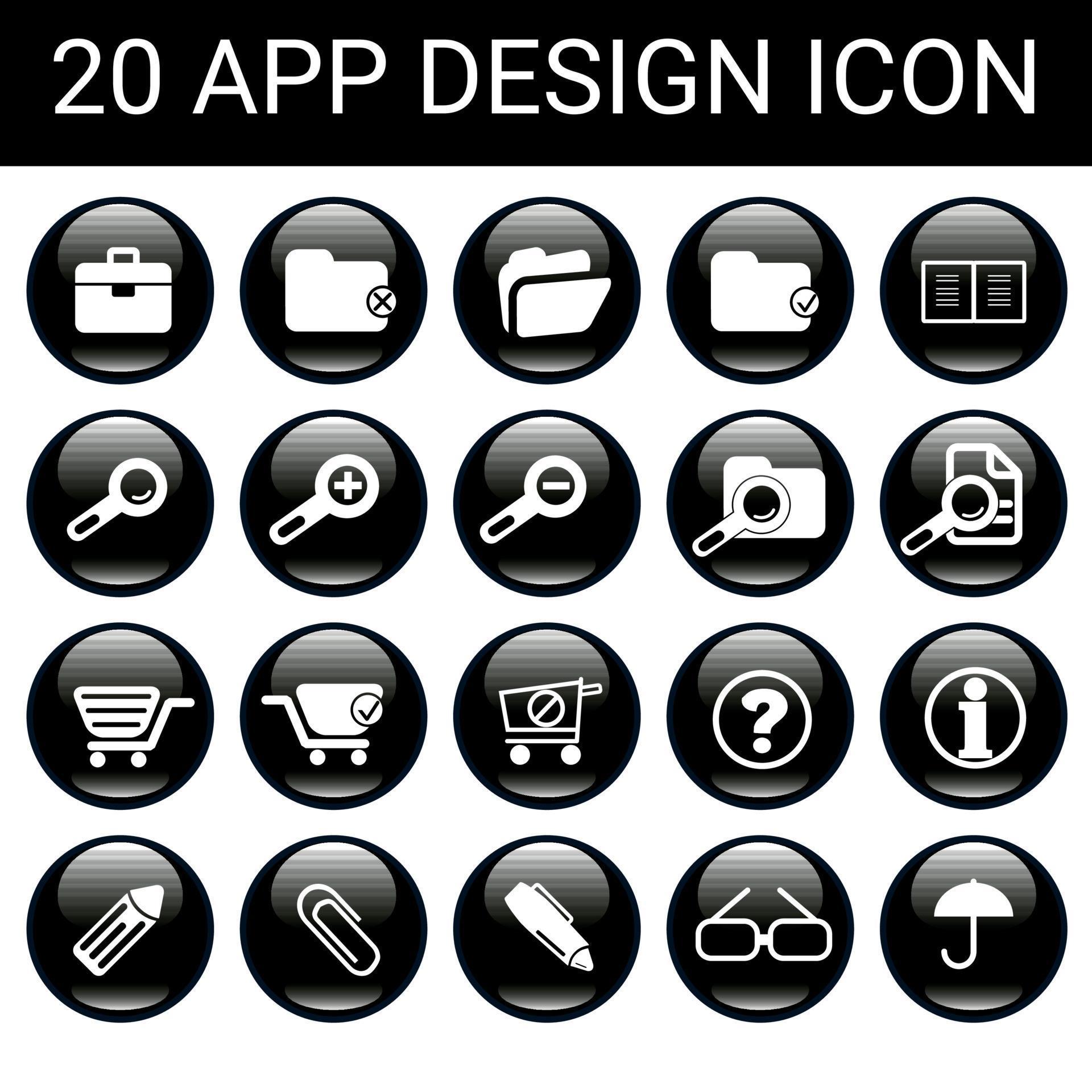 Collection Of Frequently Used Essential Icons Suitable For Design