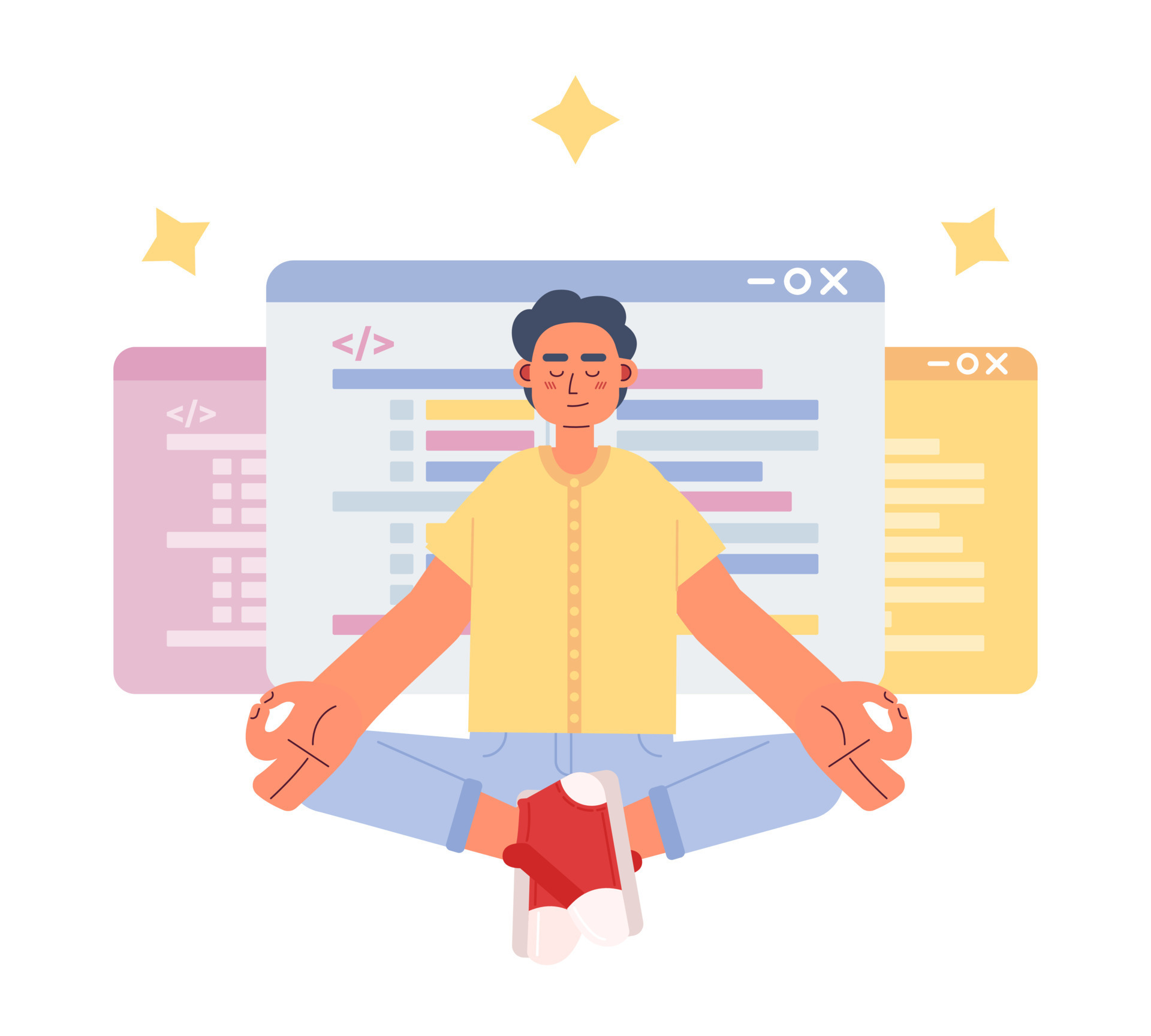 Become programmer expert flat concept vector spot illustration ... Become programmer expert flat concept vector spot illustration ...