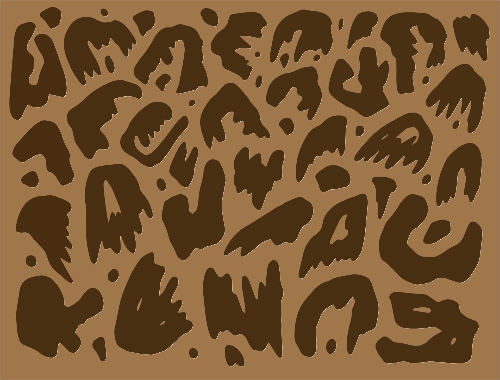 Brown shapes elements leopard pattern texture background. 21744539 ...