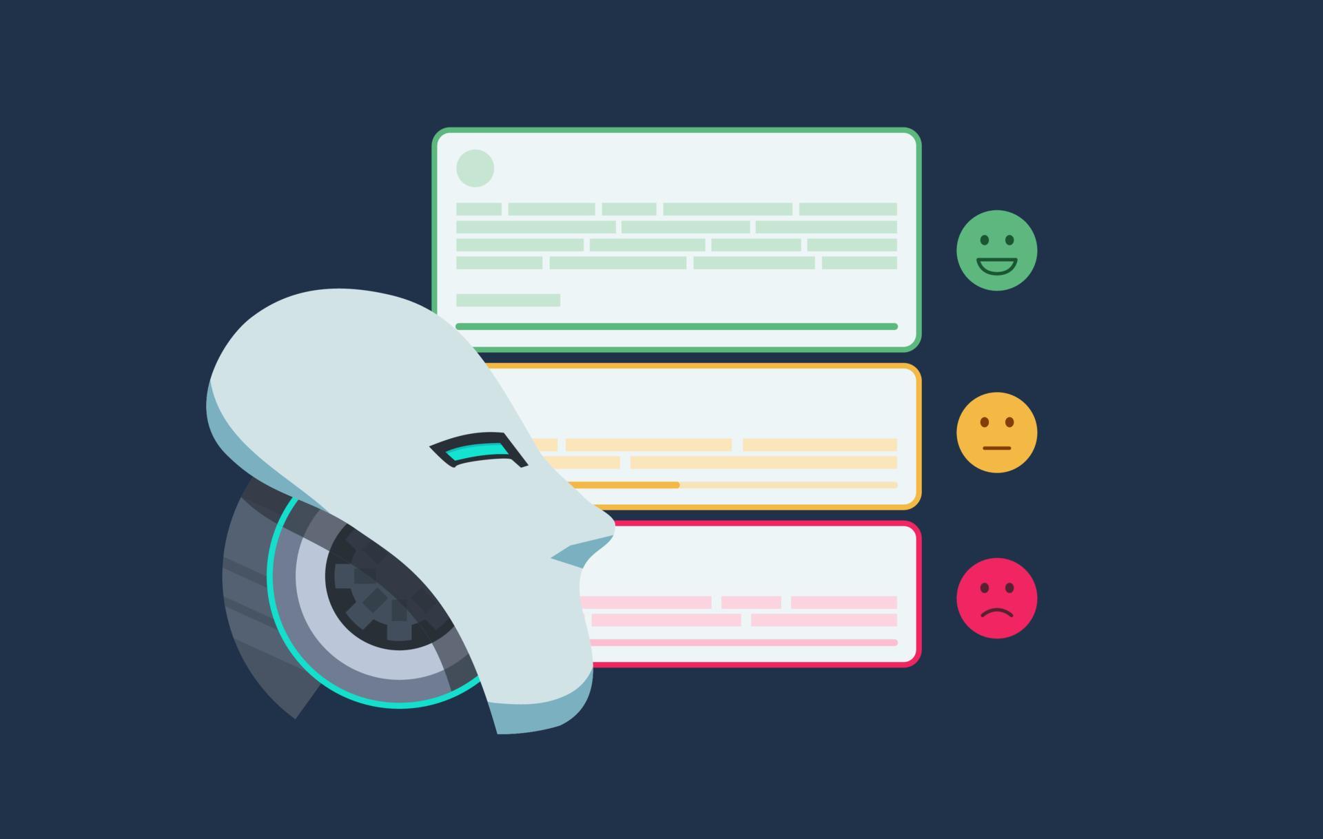 Text Sentiment Analysis Vector Illustration Artificial Intelligence ...