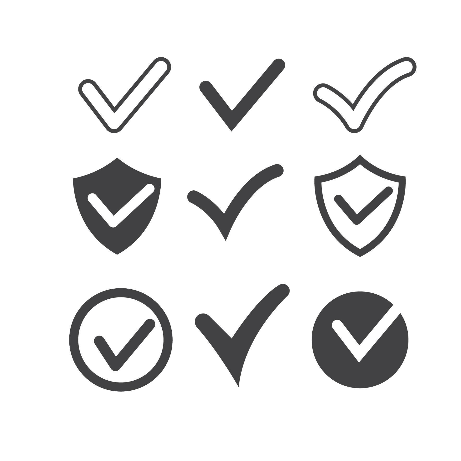 check mark icon set vector element design template 21745445 Vector Art at Vecteezy