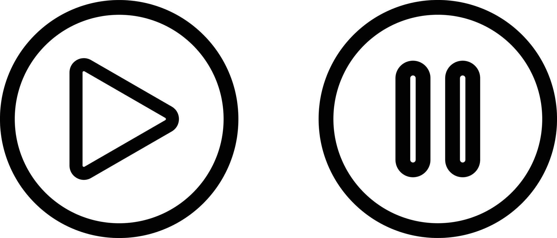 Play pause button icon vector illustration . Play and pause icon in trendy style design ...