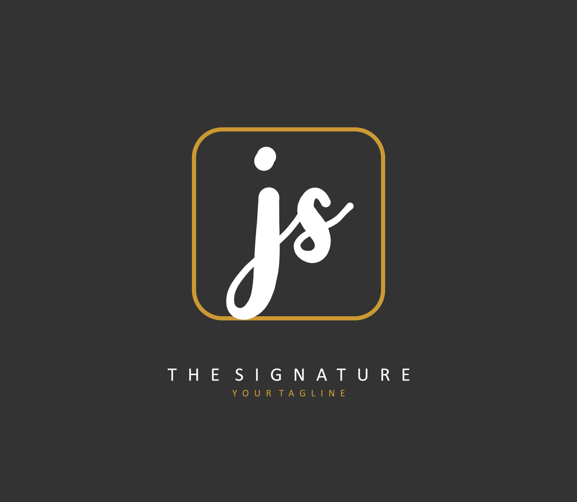 J S JS Initial letter handwriting and signature logo. A concept ...