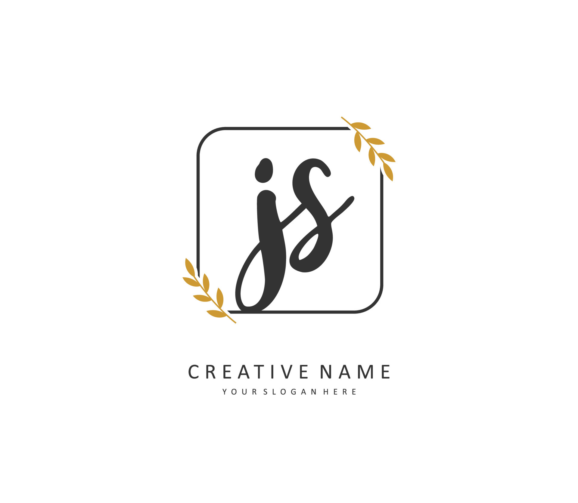 J S JS Initial letter handwriting and signature logo. A concept ... J S JS Initial letter handwriting and signature logo. A concept ...