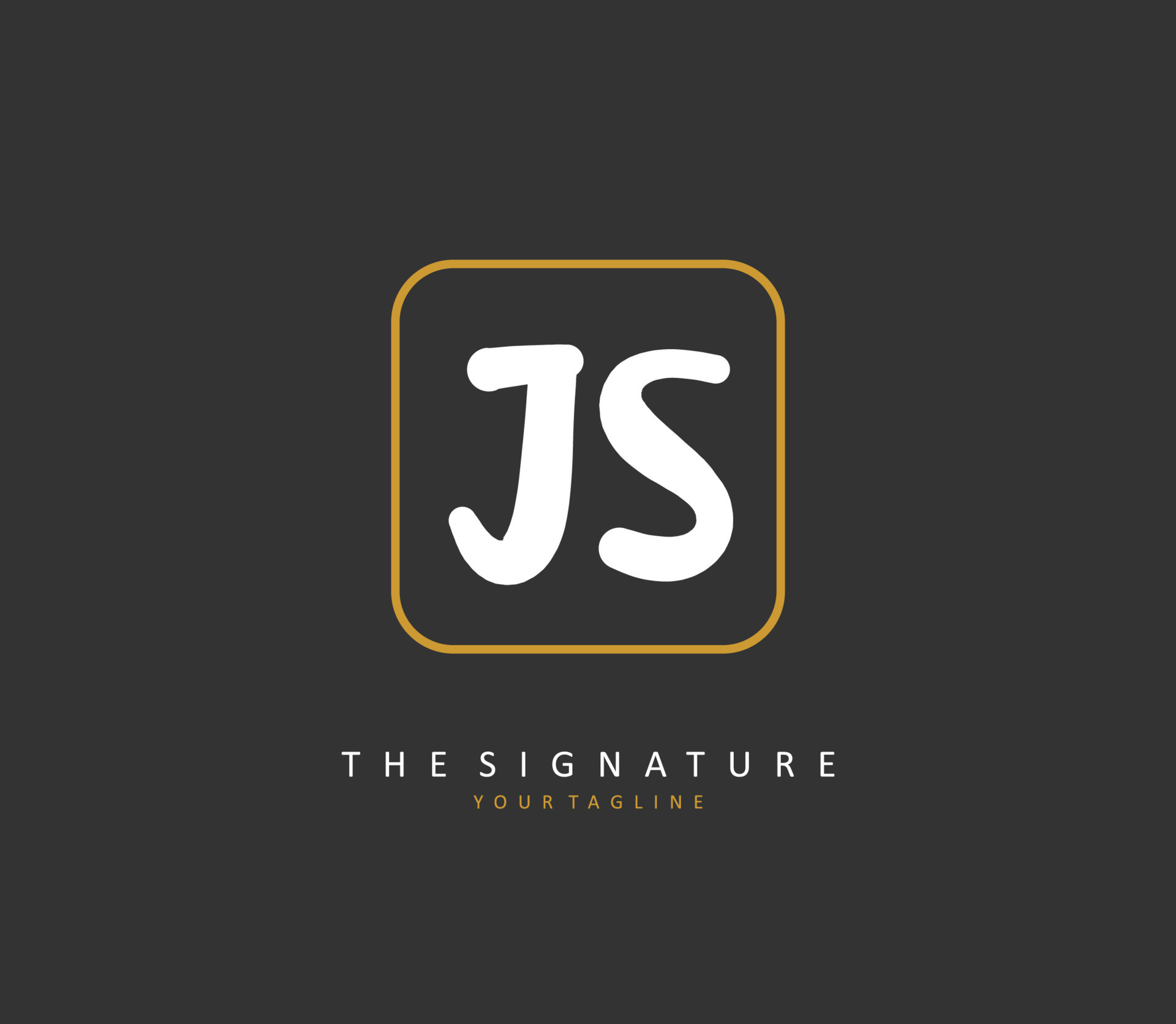 J S JS Initial letter handwriting and signature logo. A concept handwriting initial logo with ...