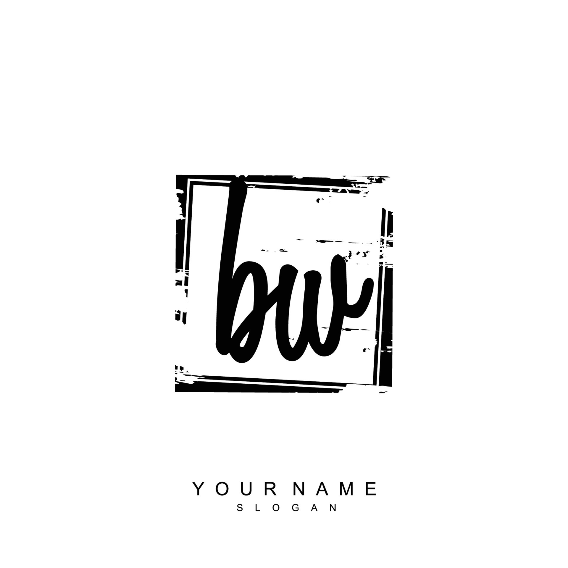 Initial BW Monogram with Grunge Template Design 21751225 Vector Art at ... Initial BW Monogram with Grunge Template Design 21751225 Vector Art at ...