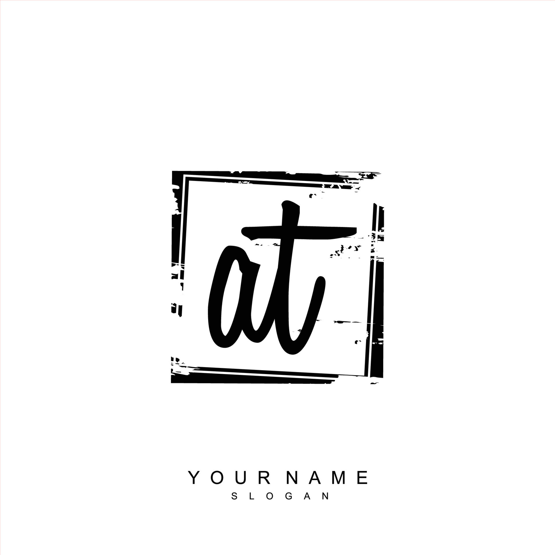 Initial AT Monogram with Grunge Template Design 21751449 Vector Art at ... Initial AT Monogram with Grunge Template Design 21751449 Vector Art at ...