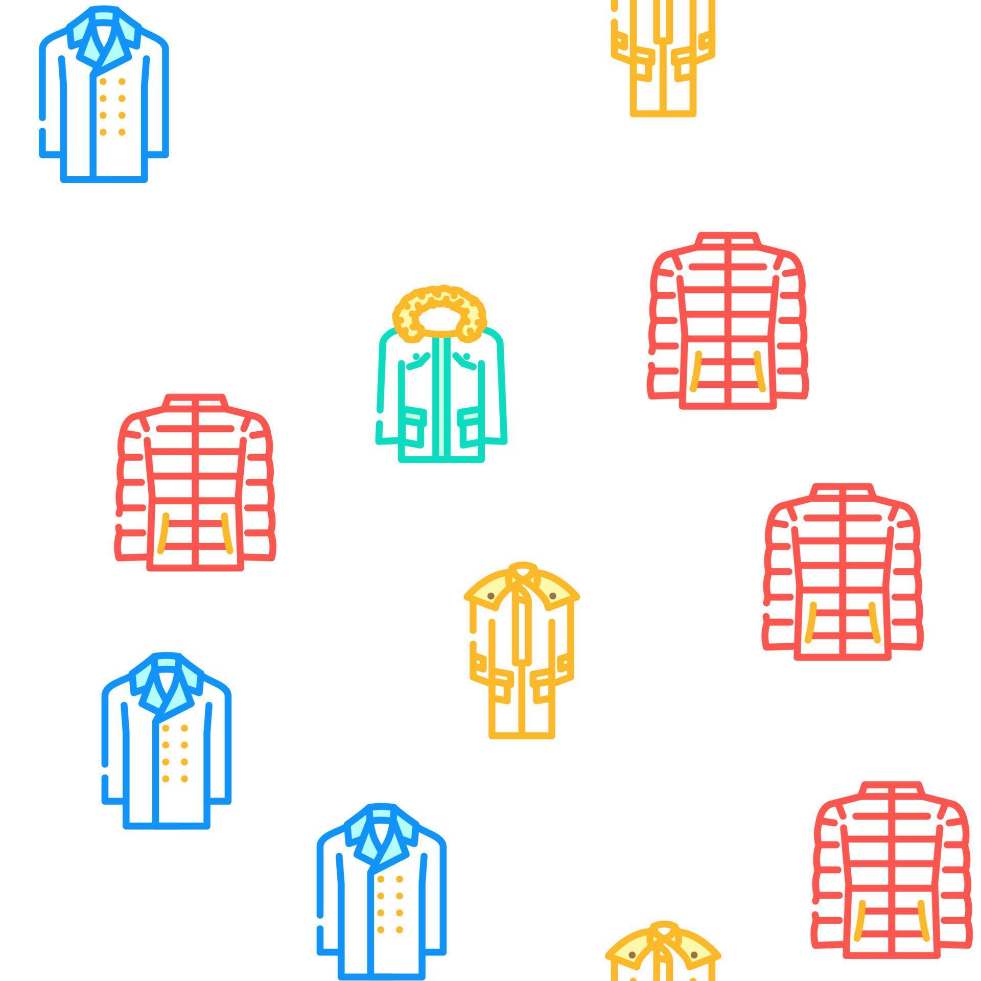Outerwear Male Clothes Vector Seamless Pattern 21751599 Vector Art At