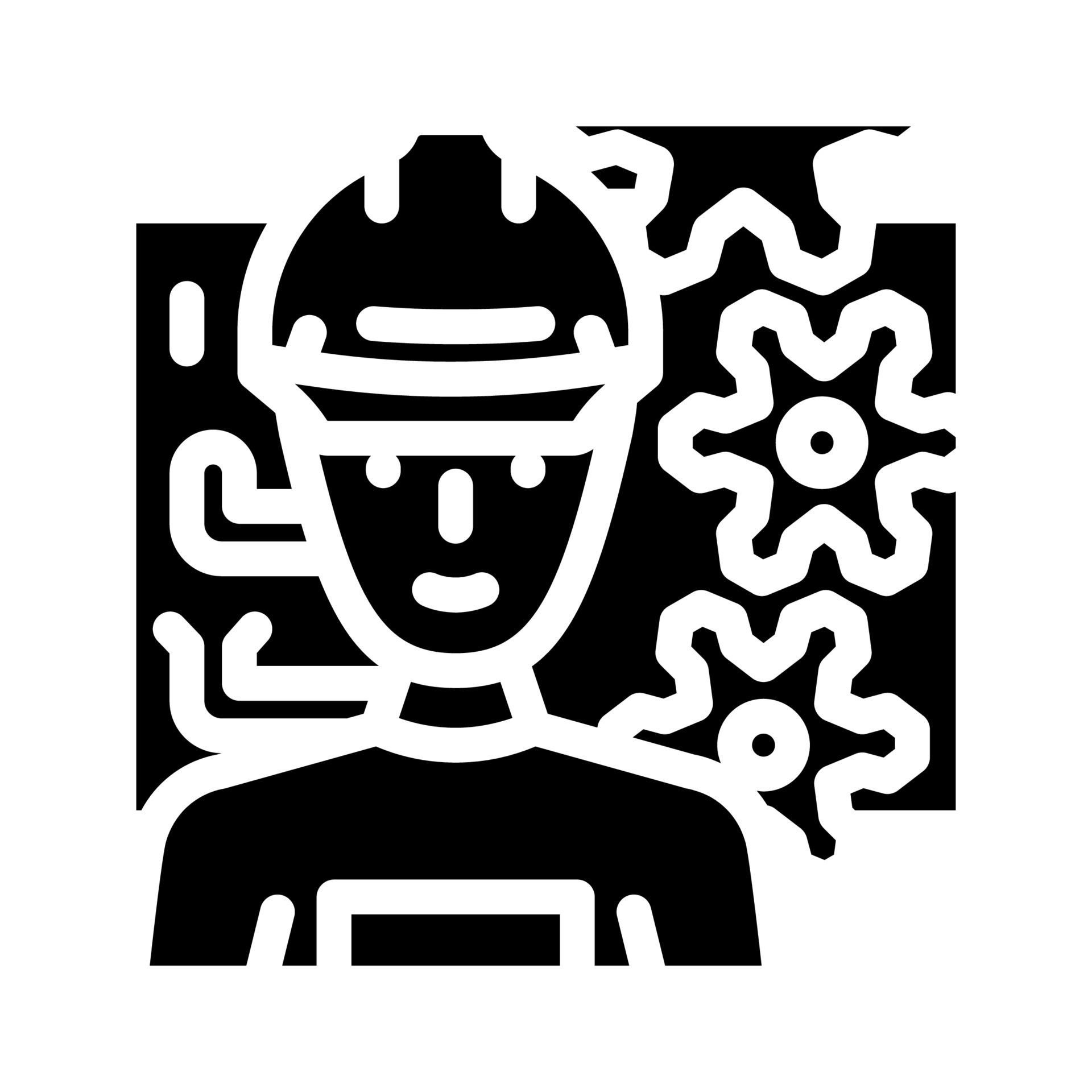 maintenance mechanic repair worker glyph icon vector illustration ... maintenance mechanic repair worker glyph icon vector illustration ...