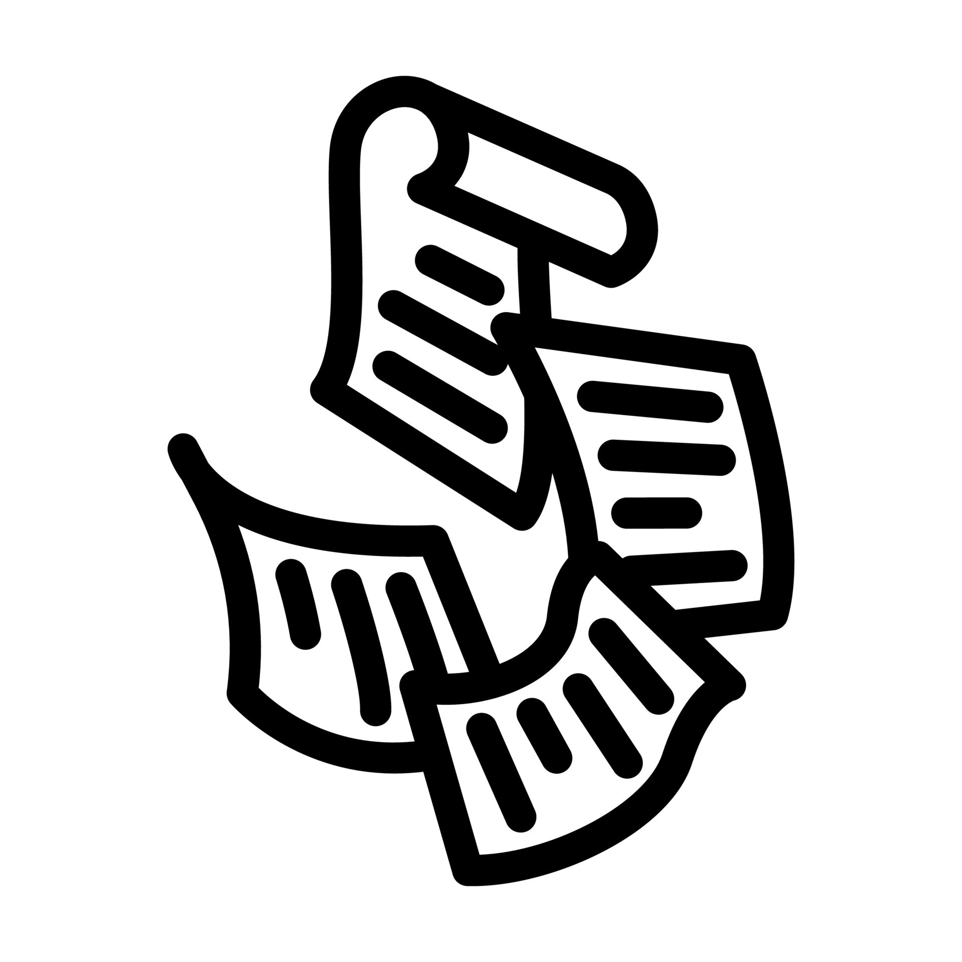 Fly Paper Document Line Icon Vector Illustration 21752292 Vector Art At