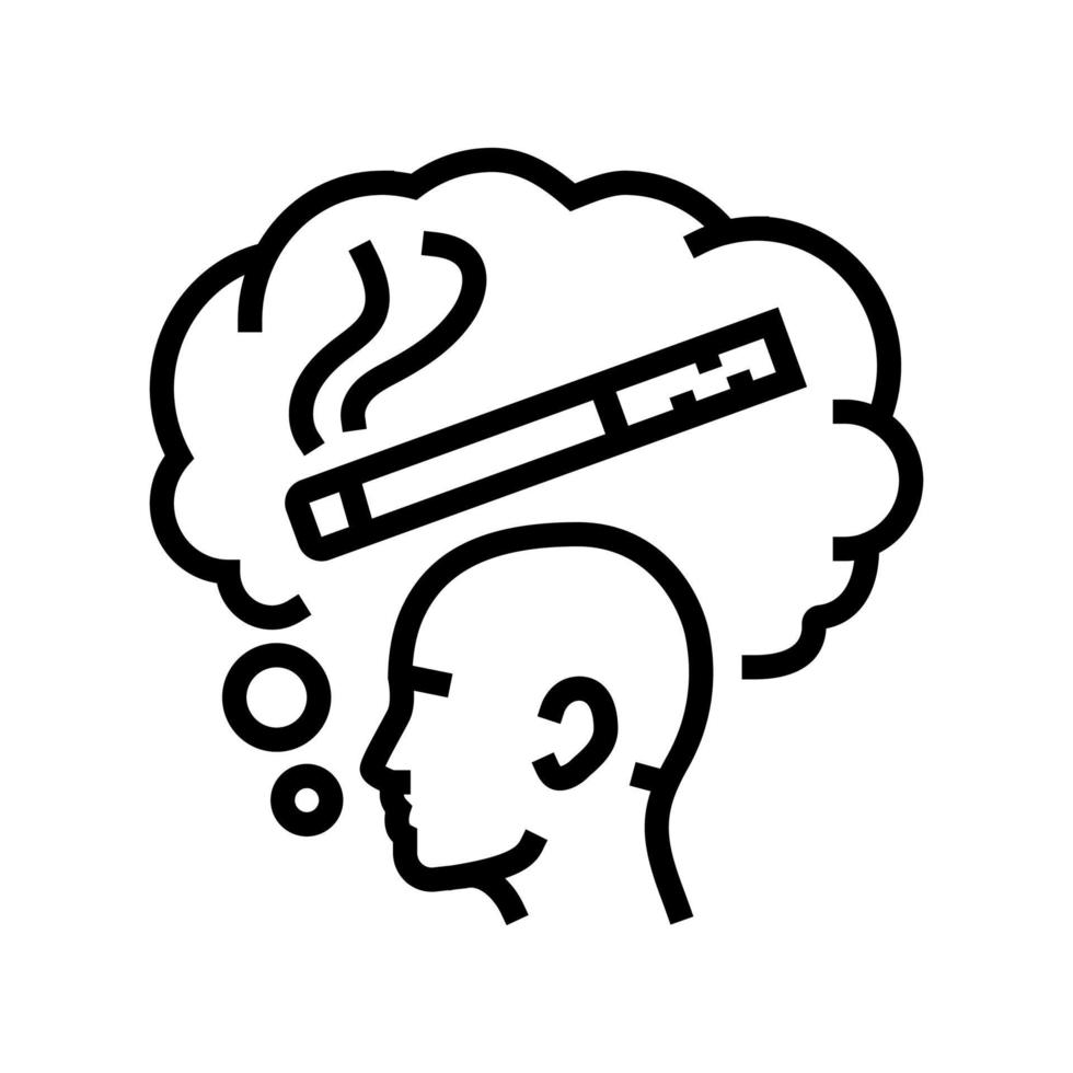 Addiction Nicotine Tobacco Line Icon Vector Illustration 21754438