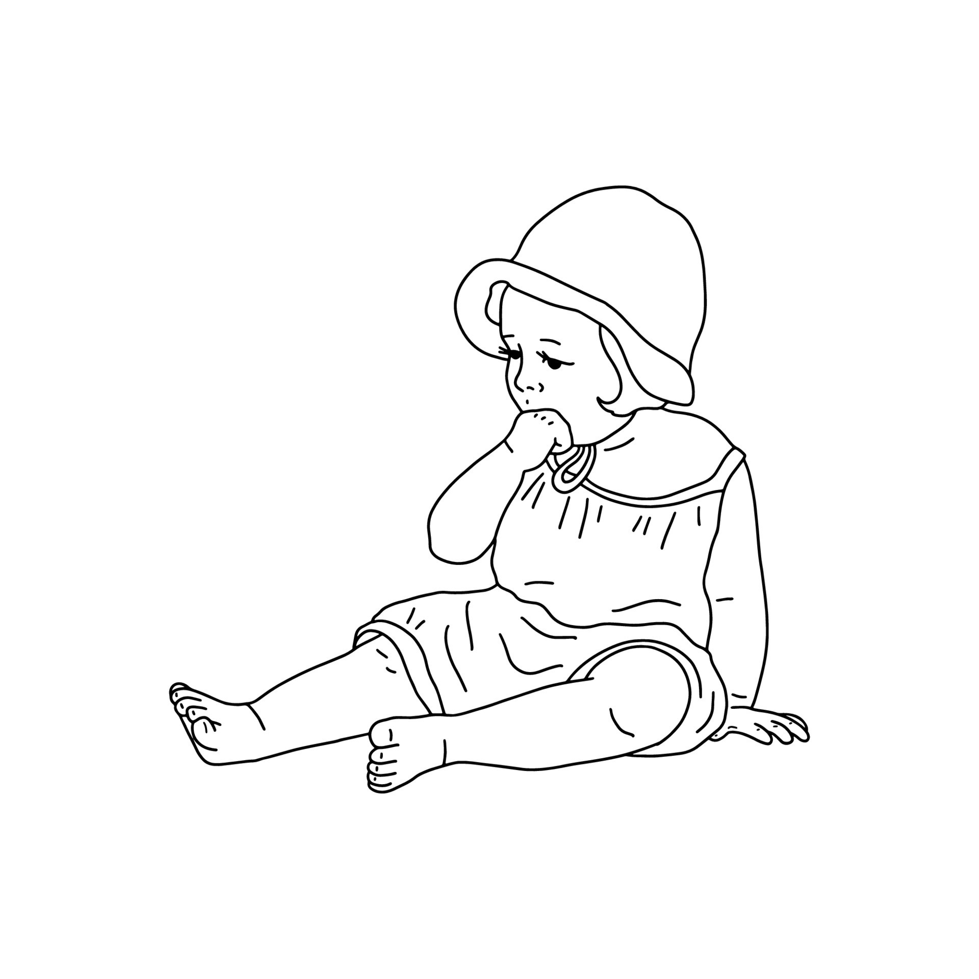 Children Line Drawing Vector Art, Icons, and Graphics for Free Download