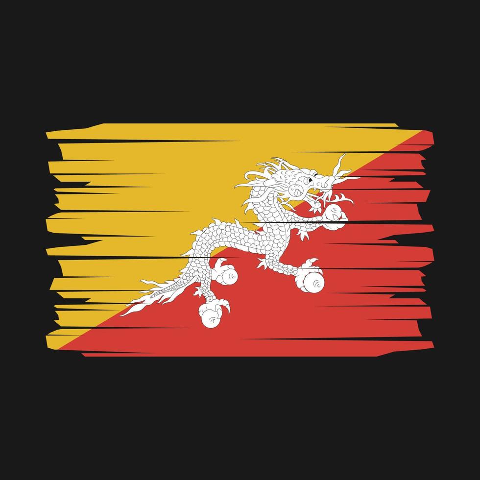 Bhutan Flag Brush Vector 21757104 Vector Art at Vecteezy
